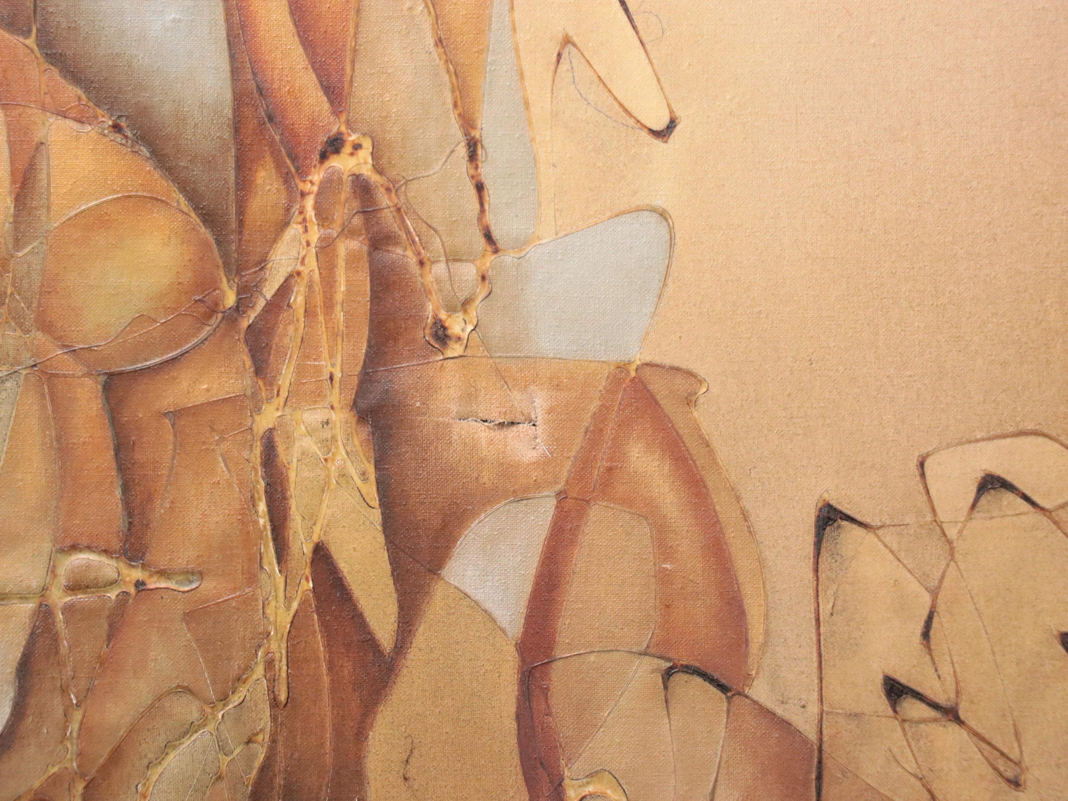 E. Jansen Cubist Oil Painting, 1974 | EBTH