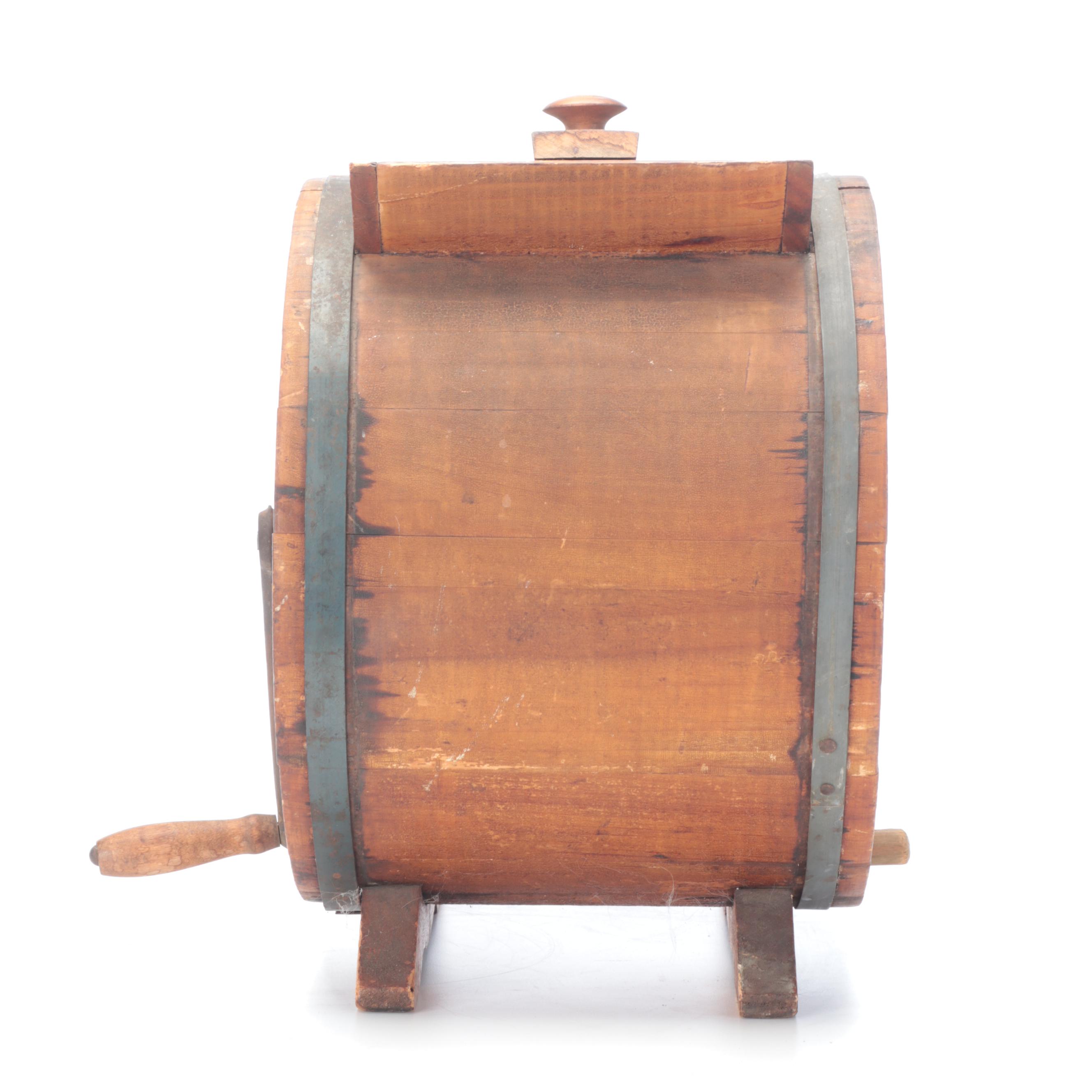 A.G. Pierce Wooden Cylindrical Churn, Late 19th/Early 20th Century | EBTH