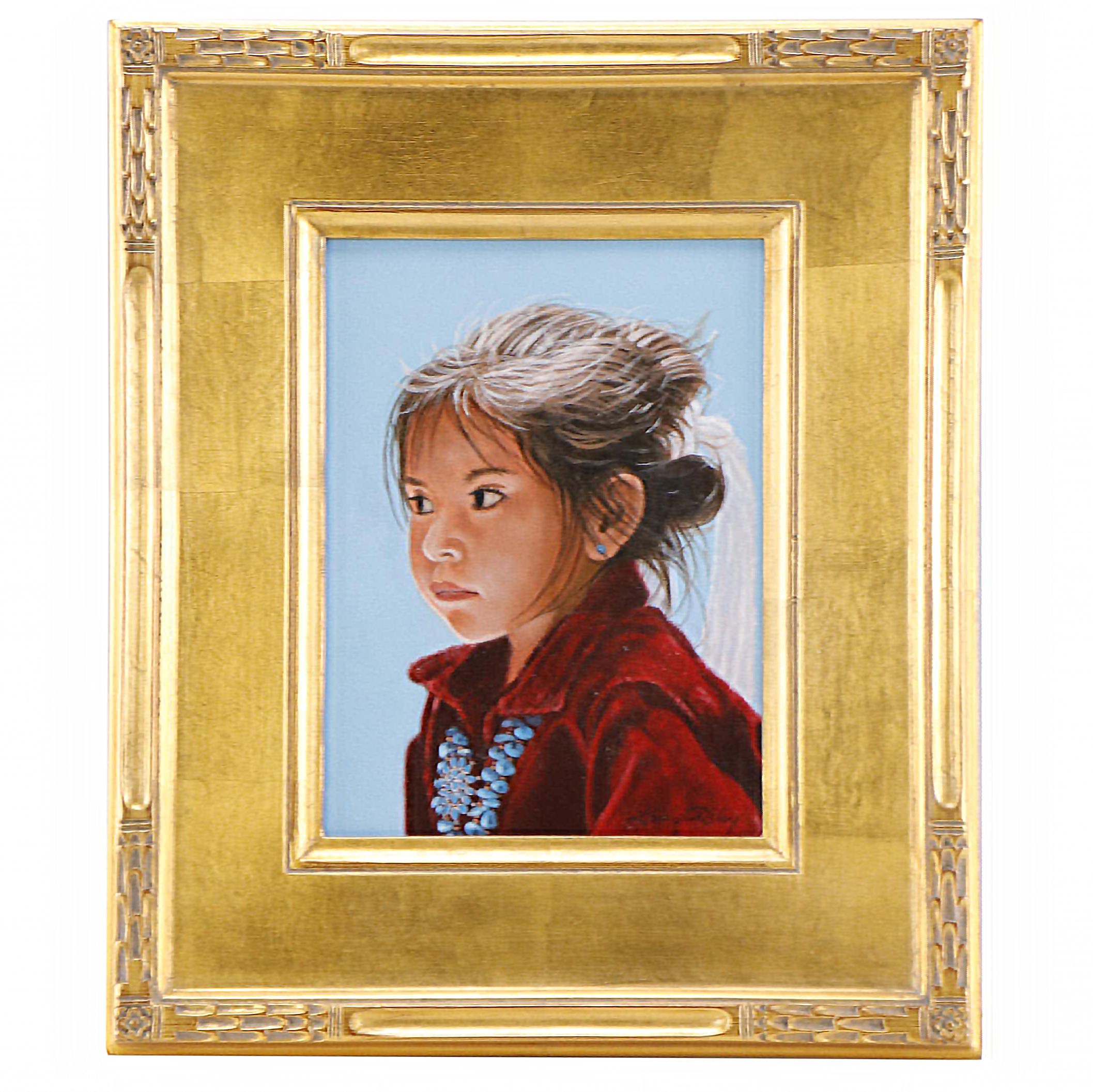 Larry Riley Portrait Oil Painting of Southwest Girl | EBTH