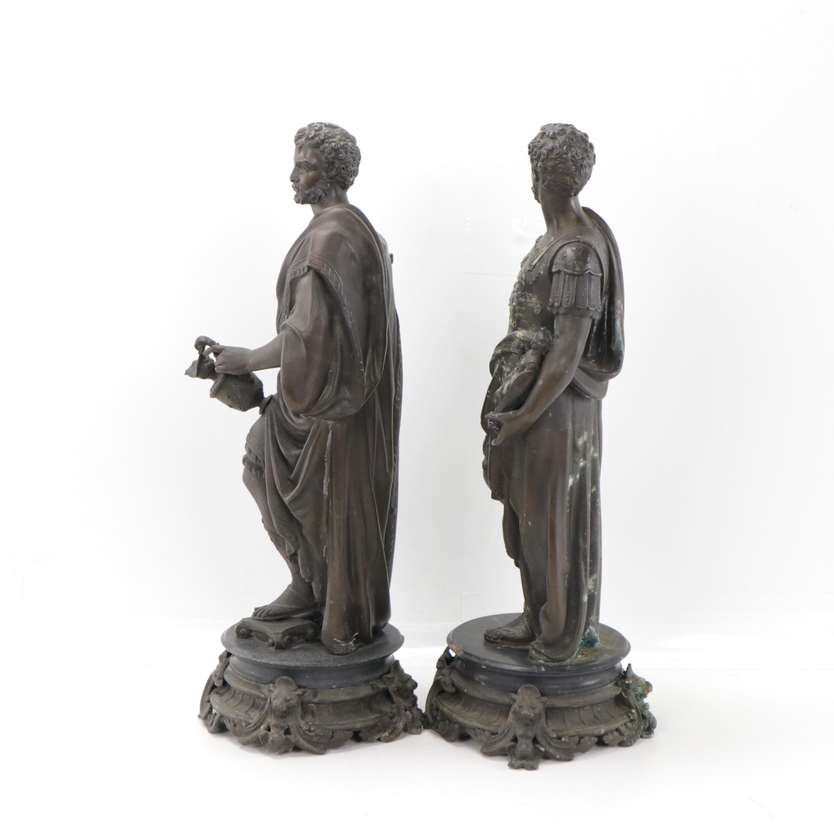 Cast Spelter Sculptures of Contrapposto Male Figures | Everything But ...