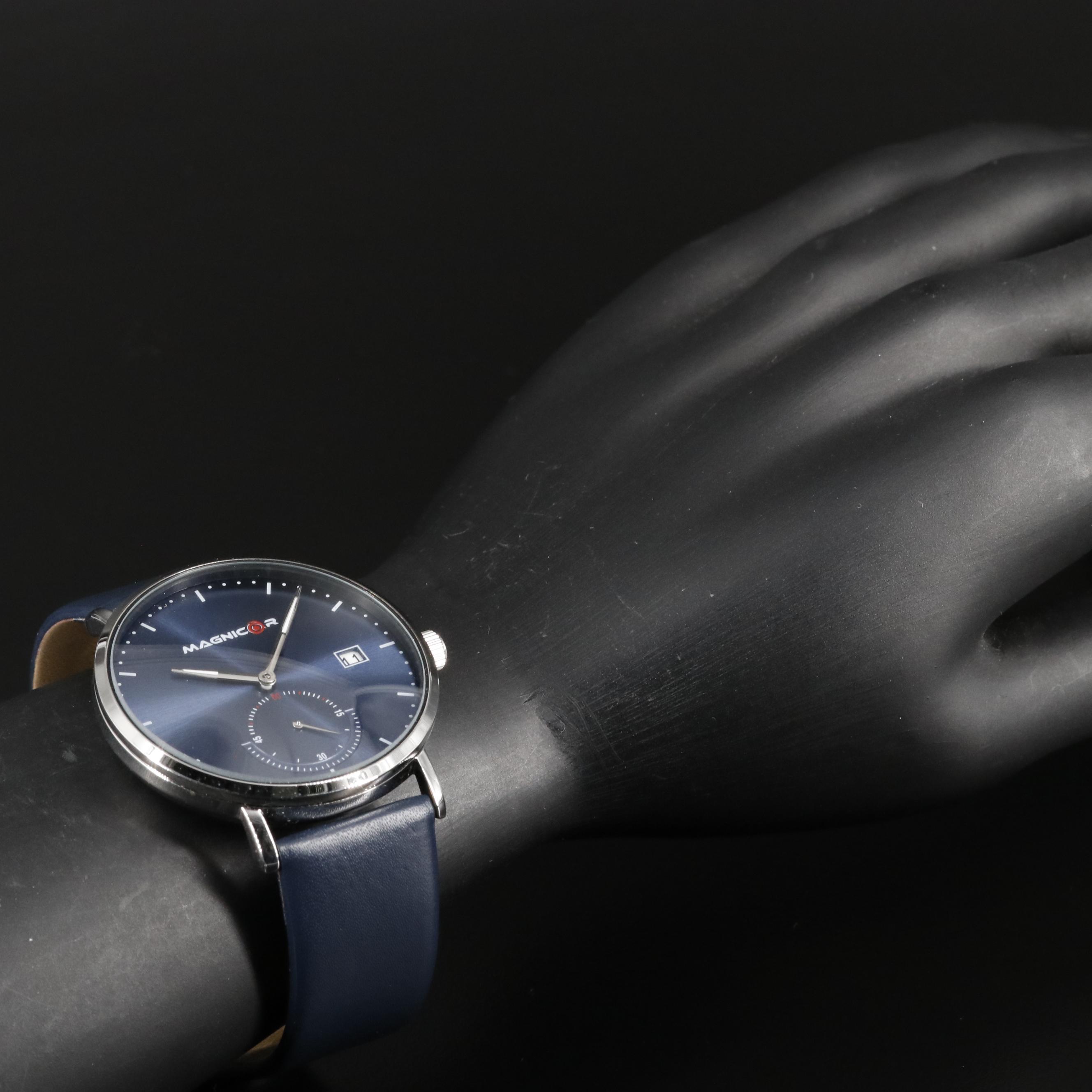 Magnicor Quartz Analog Watch with Blue Dial and Strap | EBTH