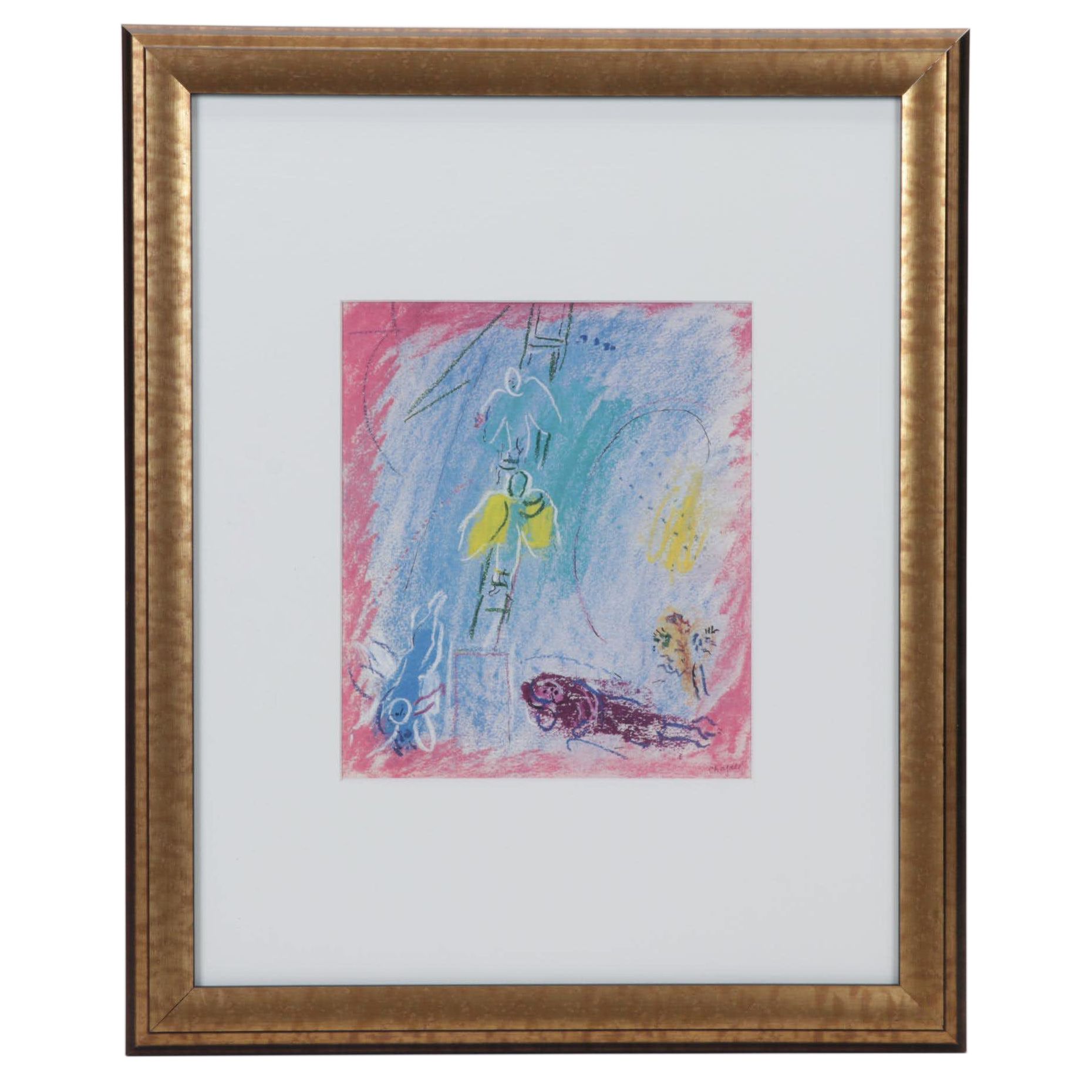 Color Lithograph After Marc Chagall "Le Songe de Jacob," 1986 | EBTH