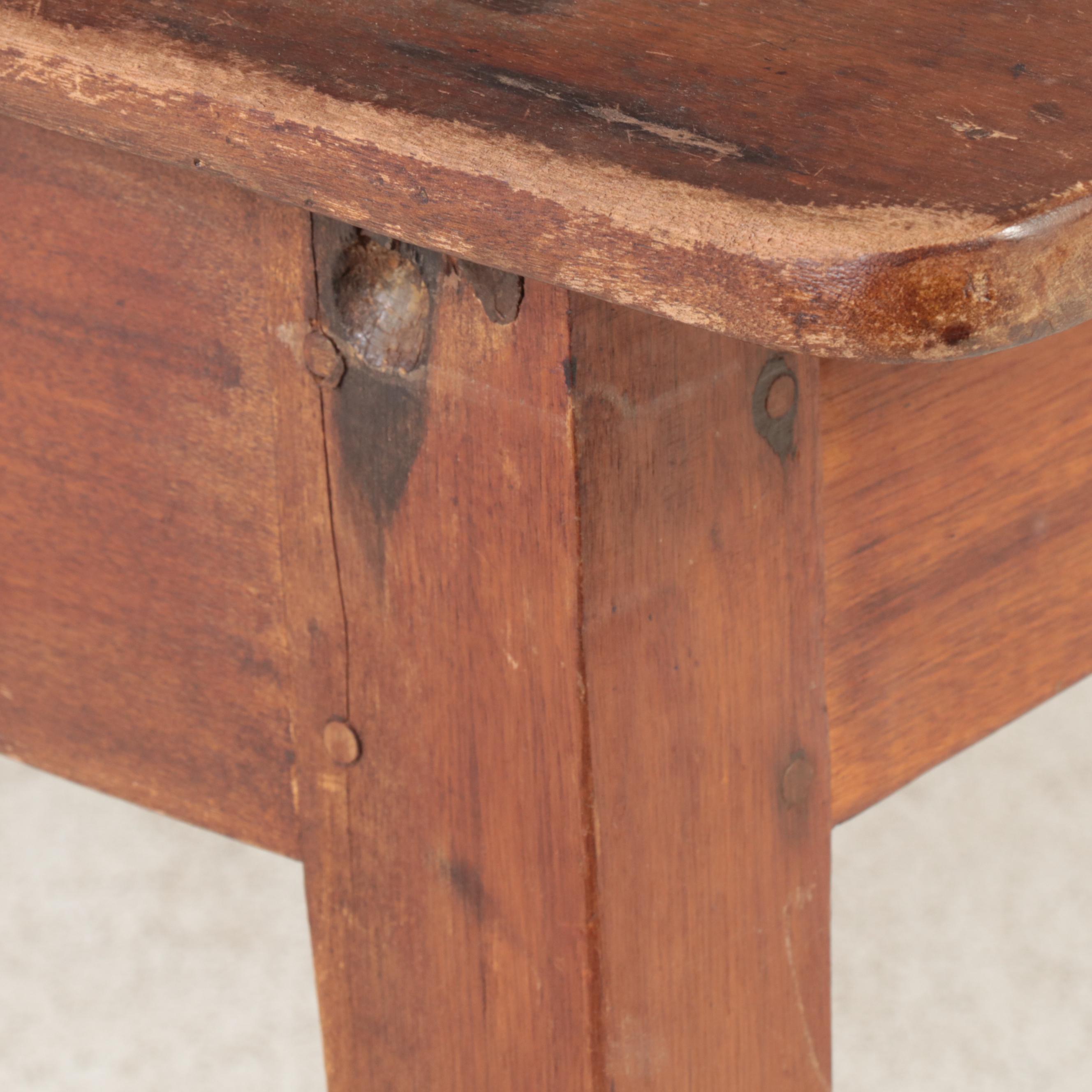 American Primitive Walnut Harvest Table | EBTH