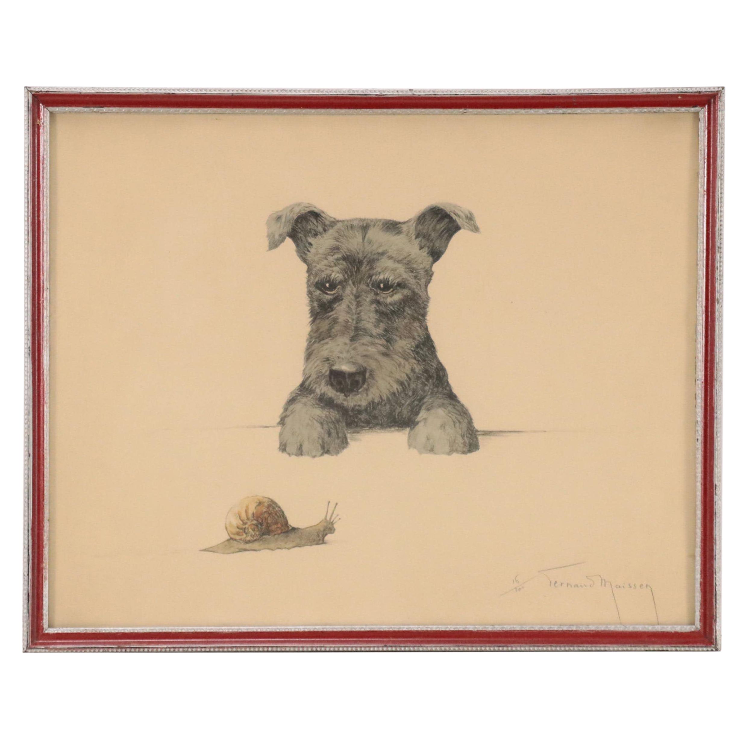 Fernand Maissen Lithograph "Fox et Escargot" | EBTH