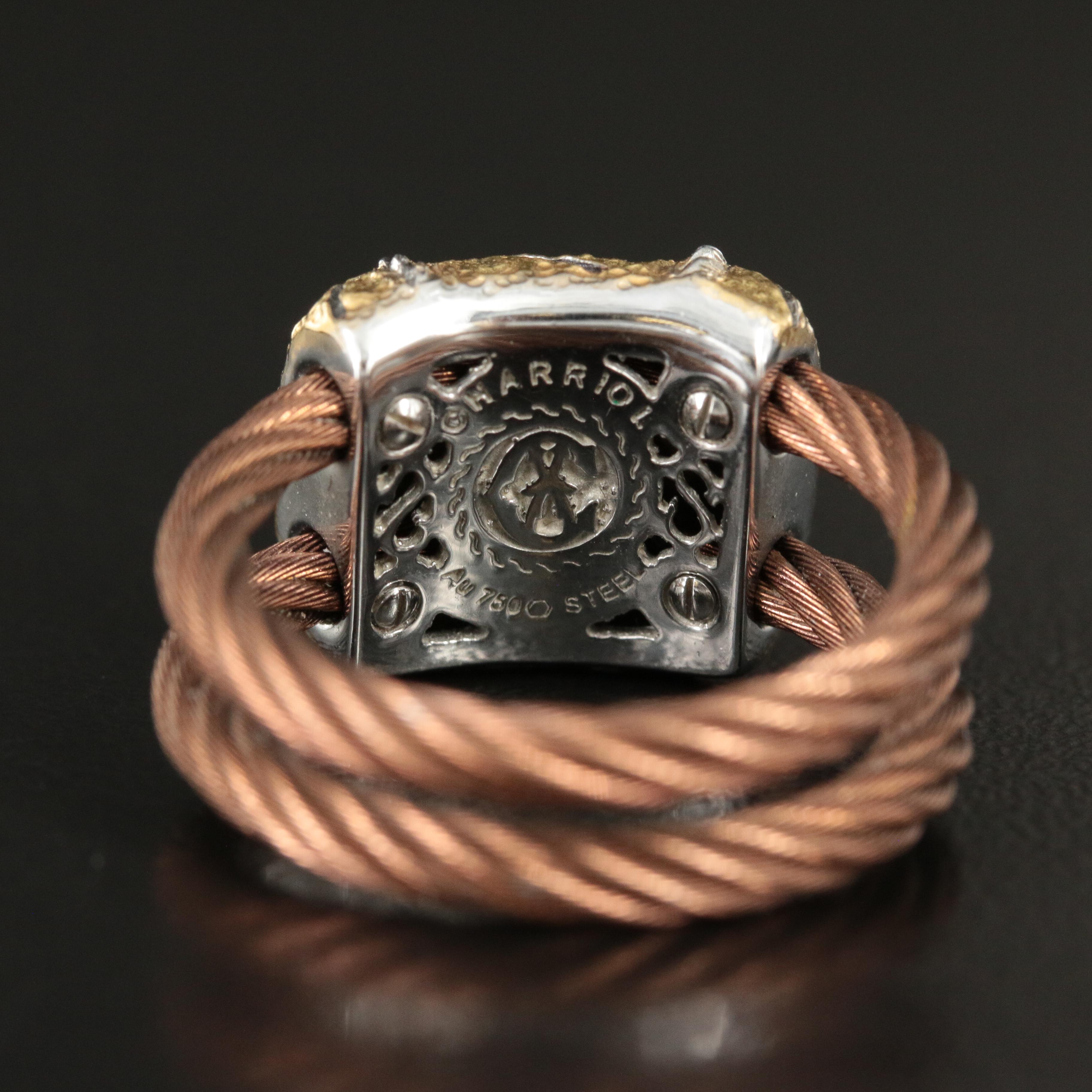 Charriol Steel and 18K Ring with a Diamond Accent | EBTH