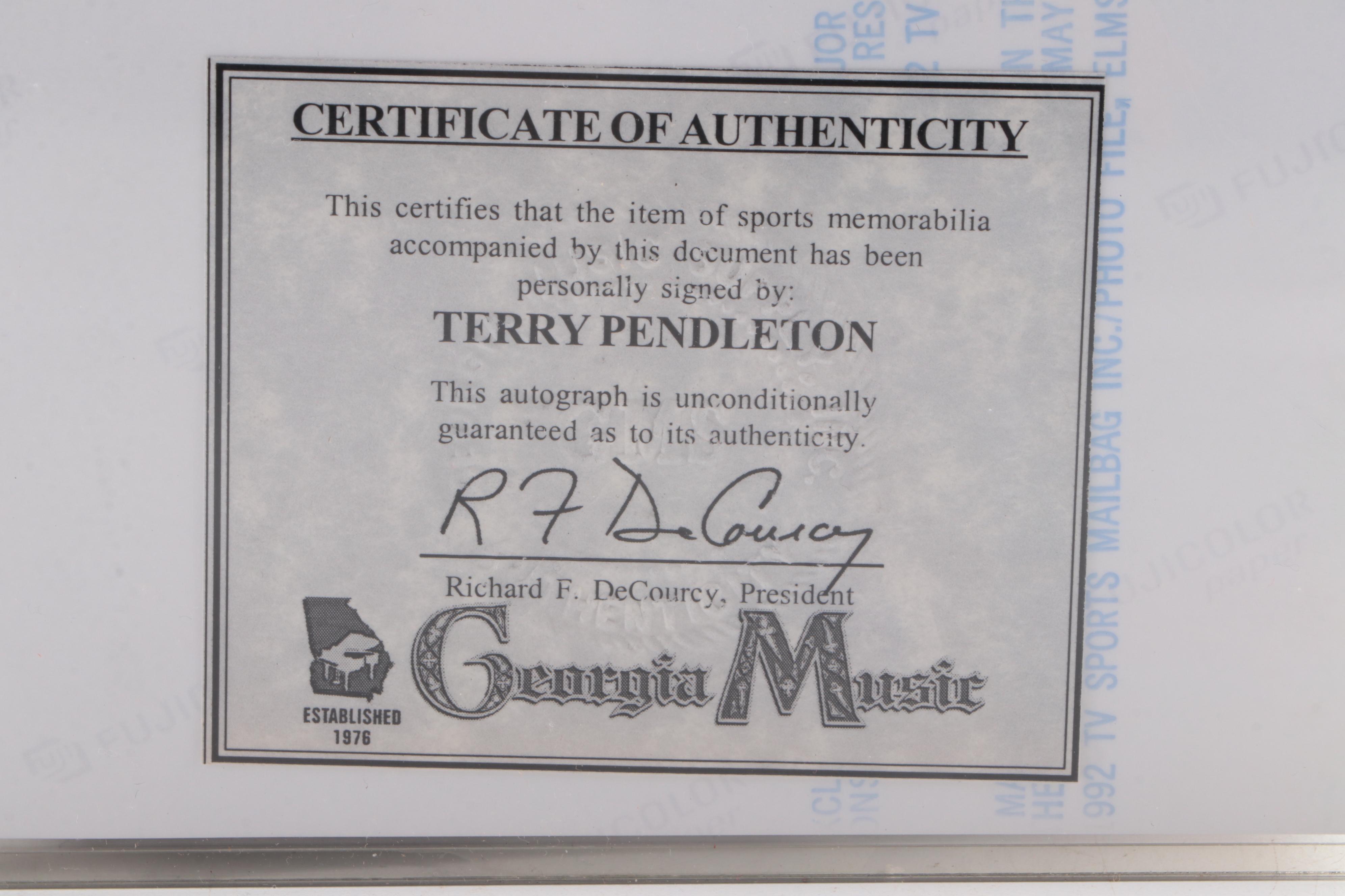 Terry Pendleton and Bobby Bowden Signed Prints | EBTH