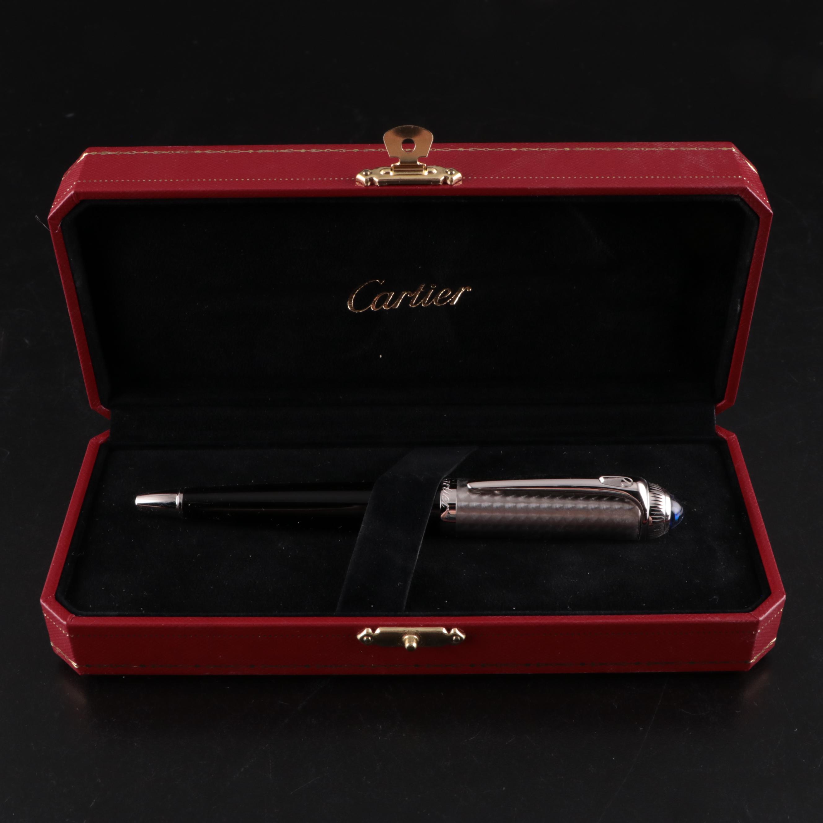 Cartier "R de Cartier" Palladium Finish Ballpoint Pen | Everything But ...