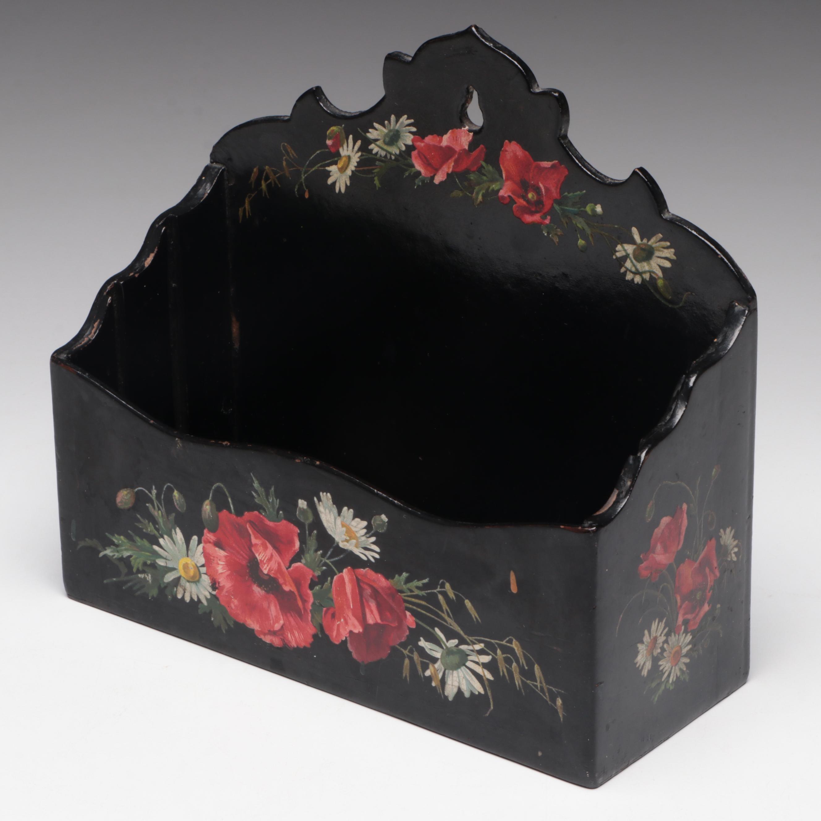 Toleware Box with Floral Design, Buckingham Palace Themed Miniatures ...