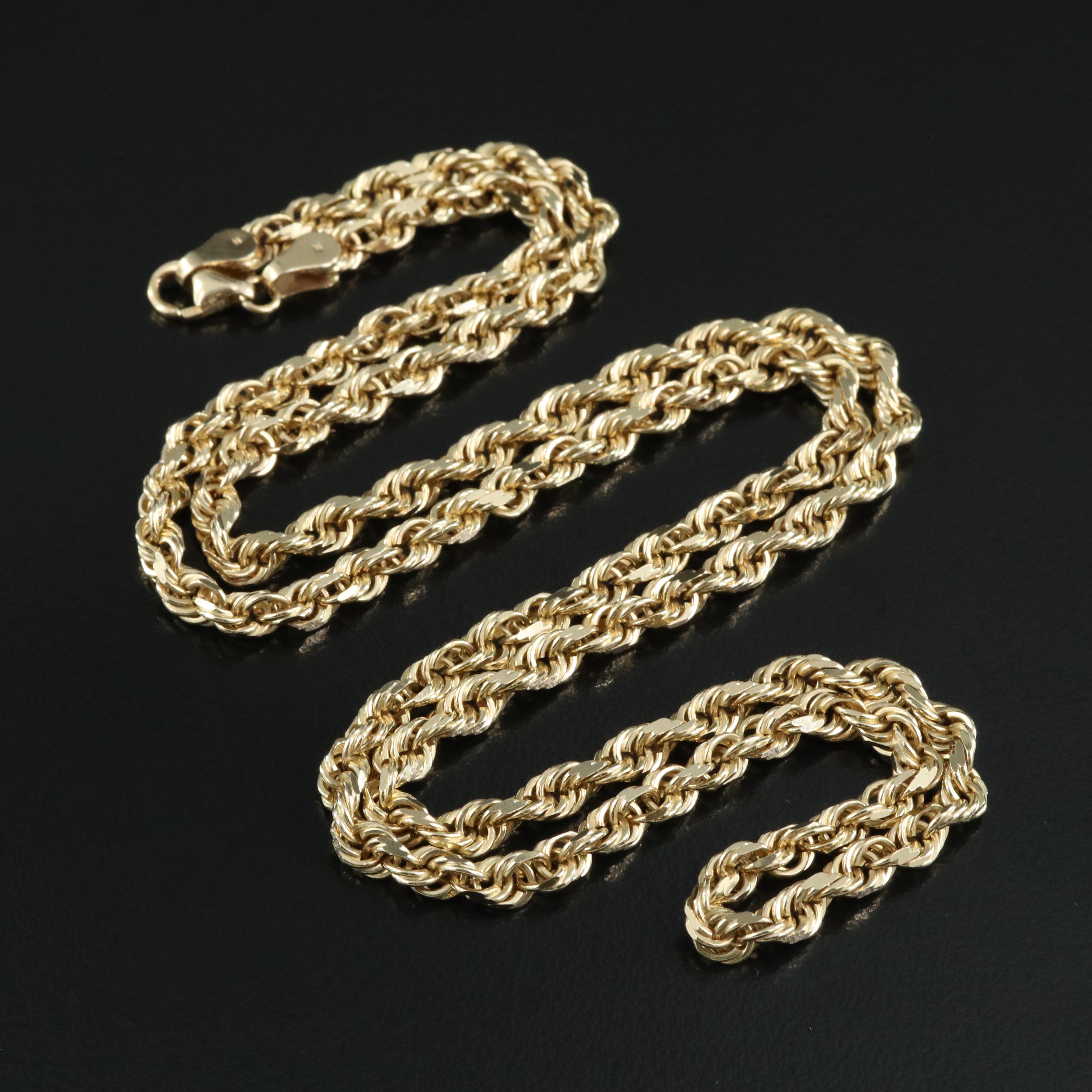 10K Rope Chain Necklace | EBTH