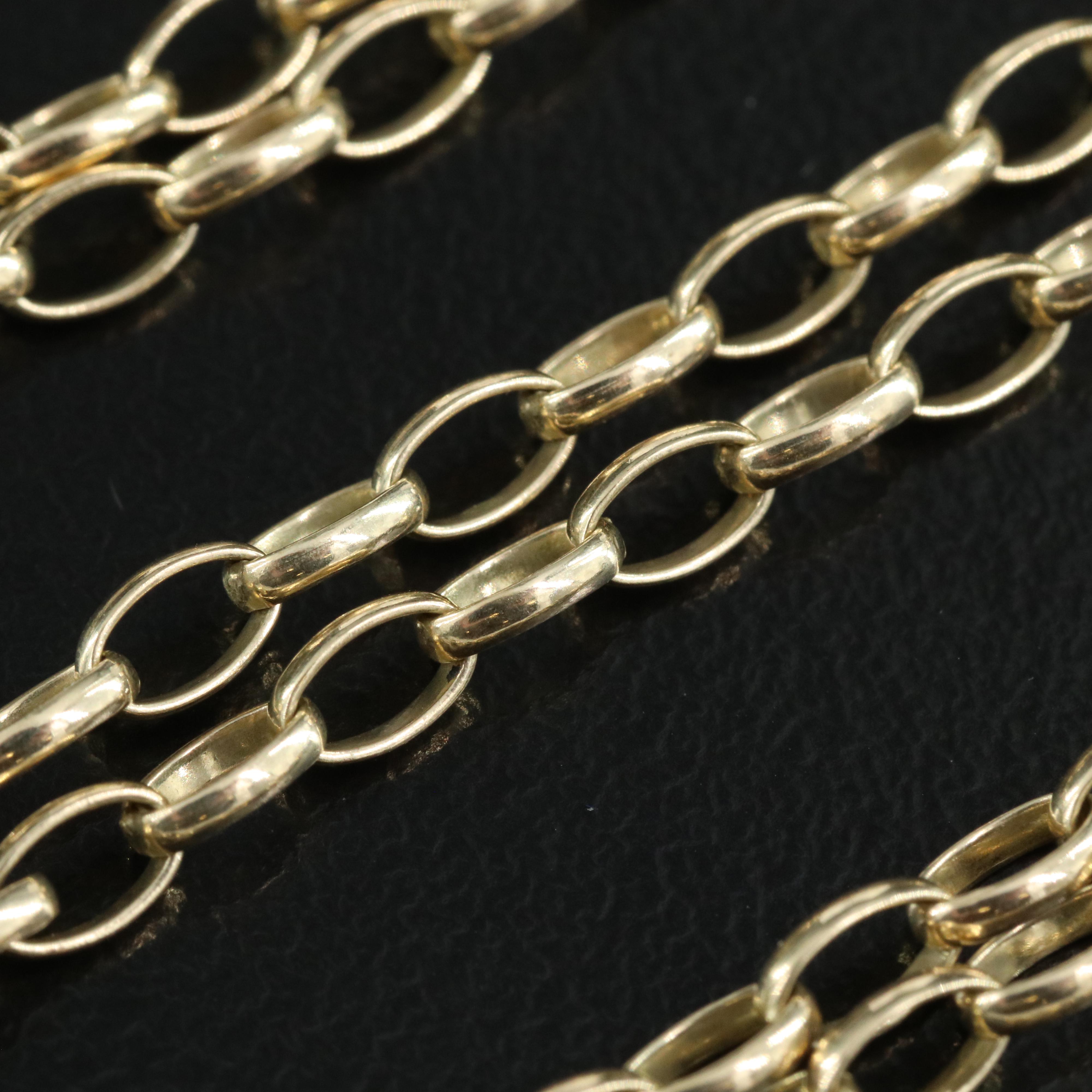 10K Oval Link Chain Necklace | EBTH