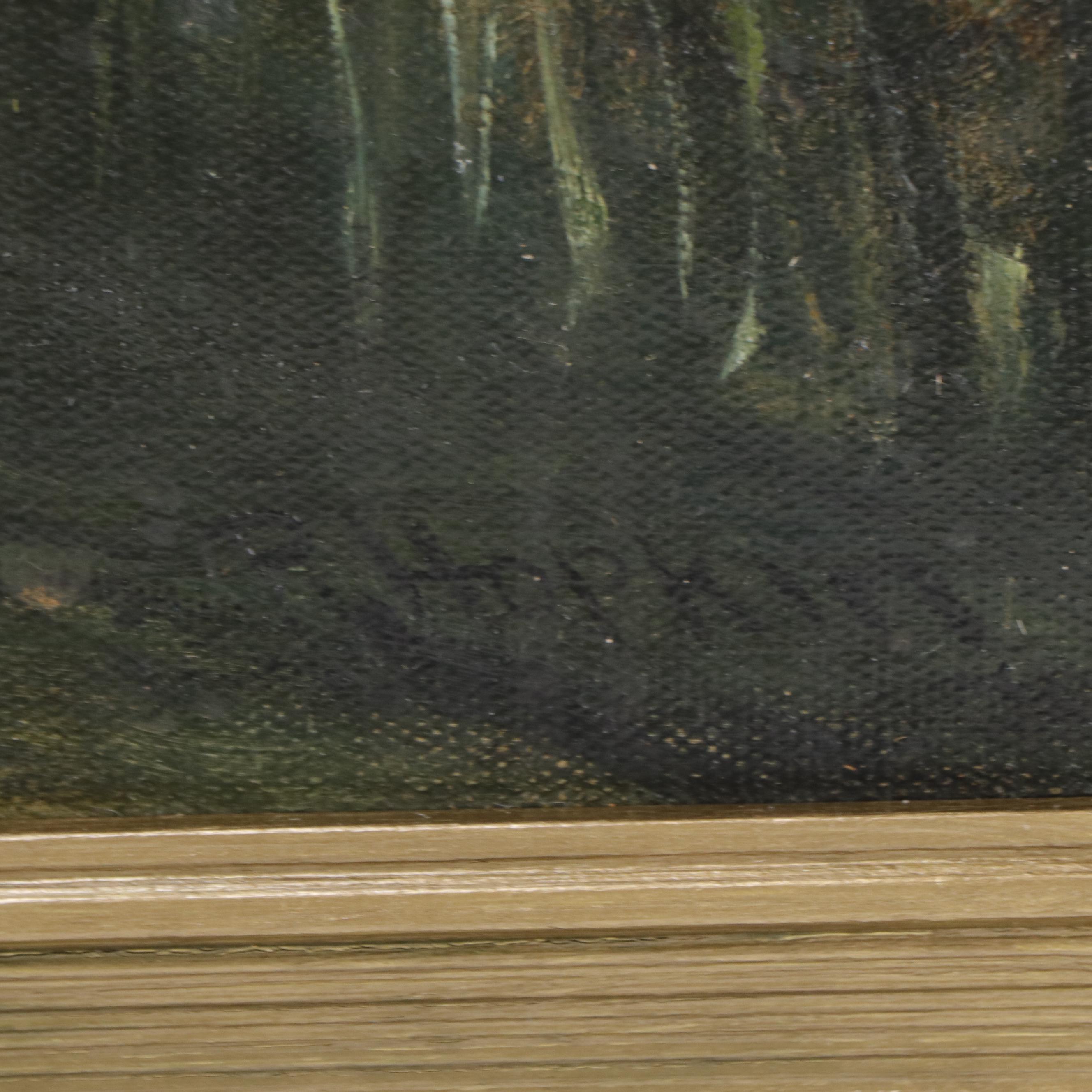 Robert Hopkin Valley Village Landscape Painting, Late 19th / Early 20th ...