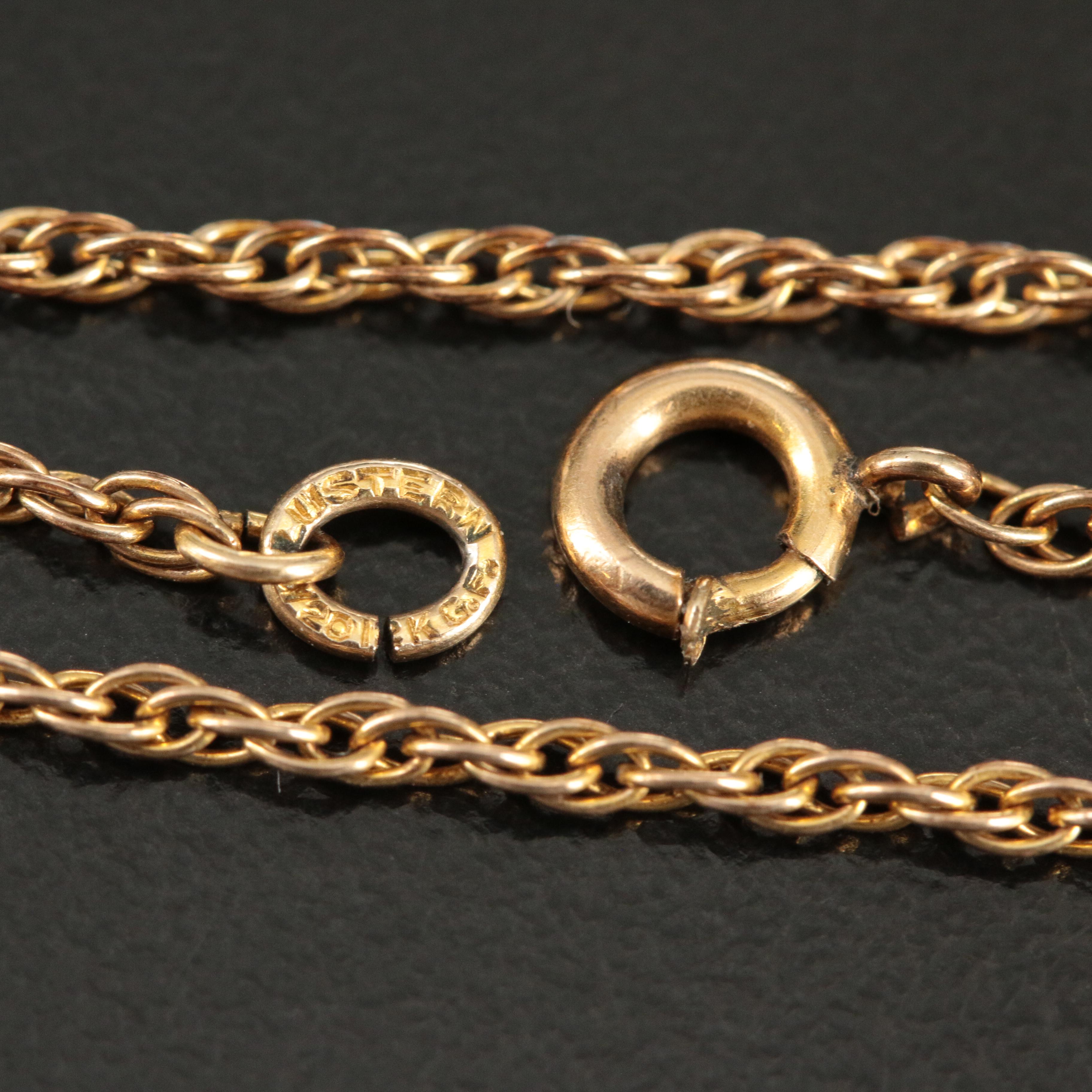 Antique Louis Stern Company Gold-Filled Diamond Locket Necklace | EBTH