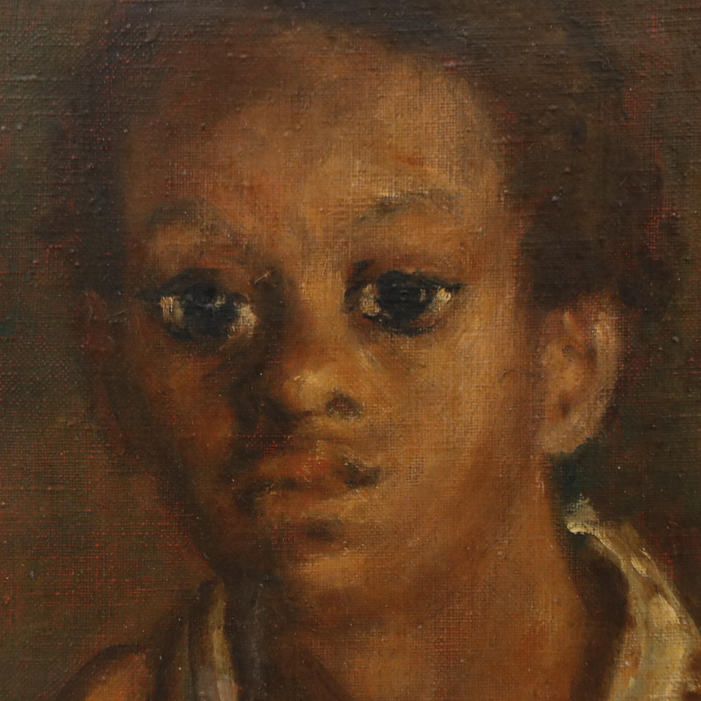 Henry Major Oil Portrait Painting of a Girl, circa 1938 | EBTH