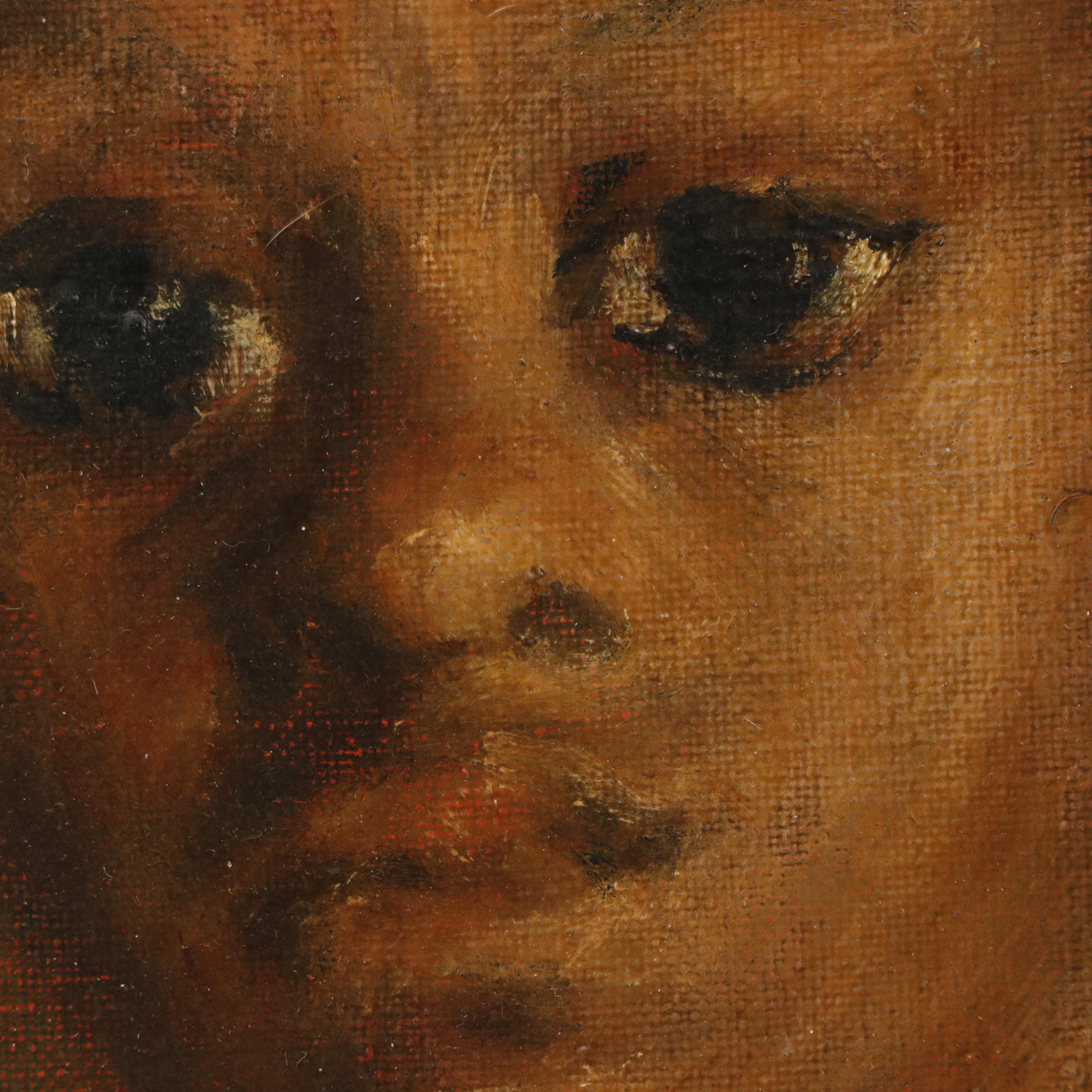 Henry Major Oil Portrait Painting of a Girl, circa 1938 | EBTH