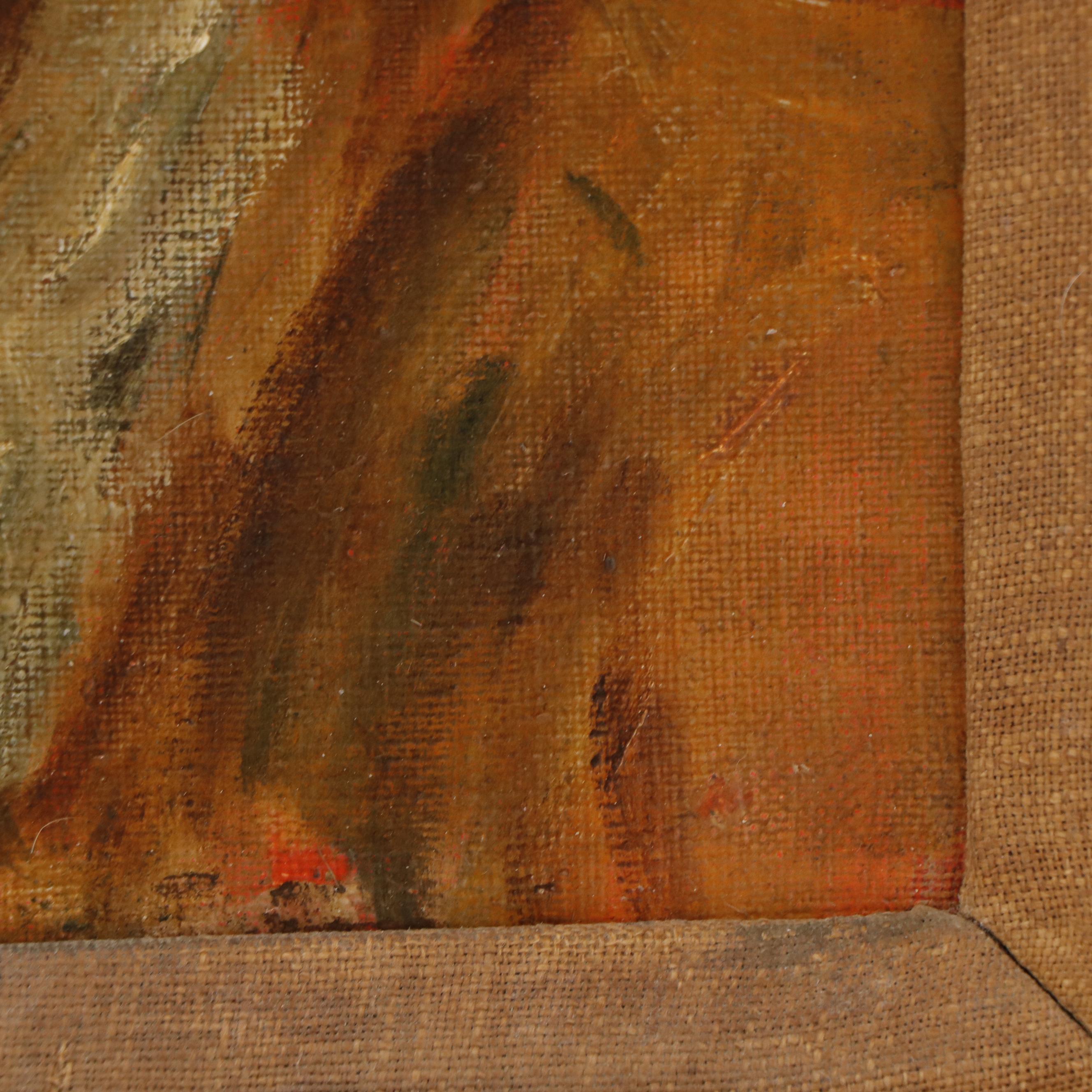 Henry Major Oil Portrait Painting of a Girl, circa 1938 | EBTH