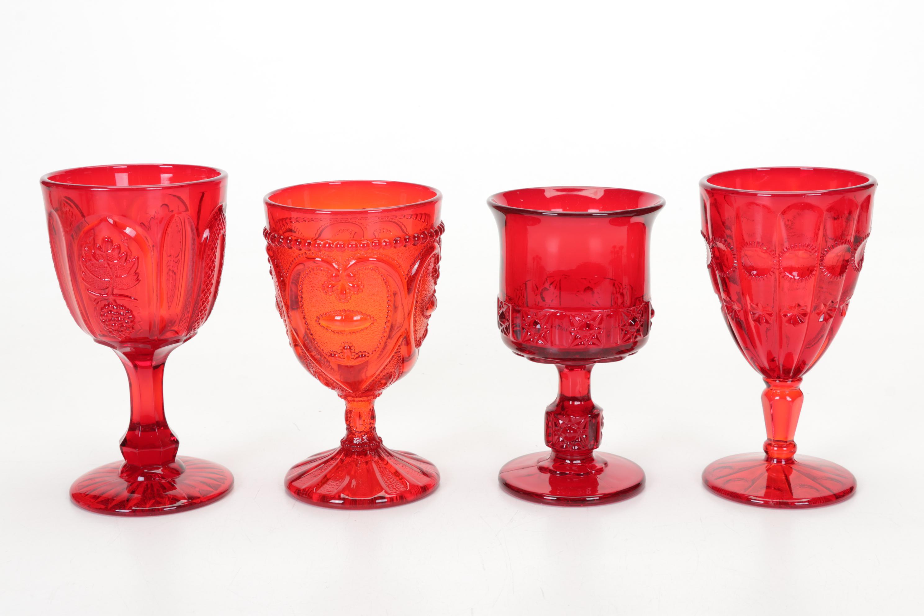 L. E. Smith "Moon and Stars" and Other Ruby Glassware | EBTH
