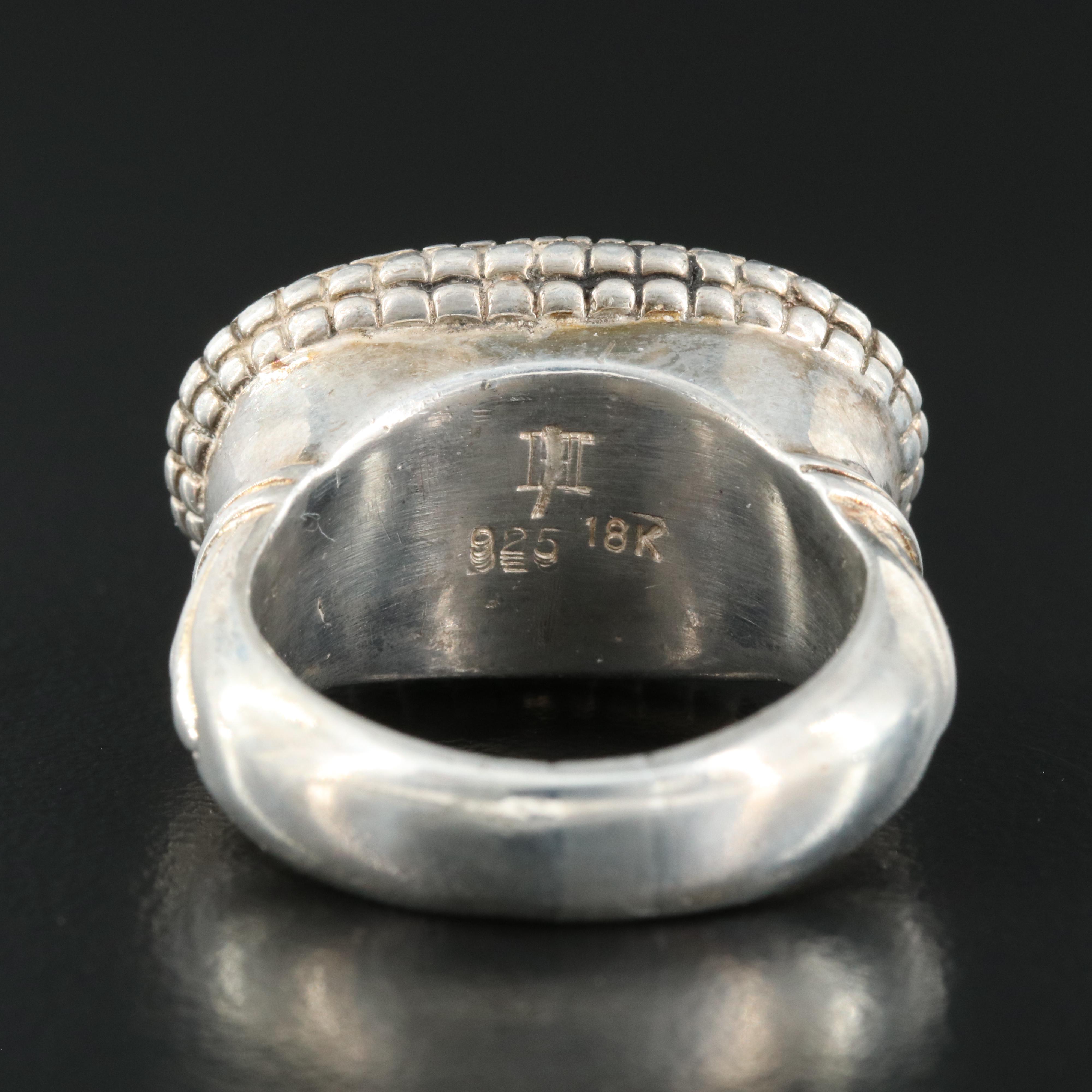 John Hardy Sterling and 18K Scrollwork Ring | EBTH