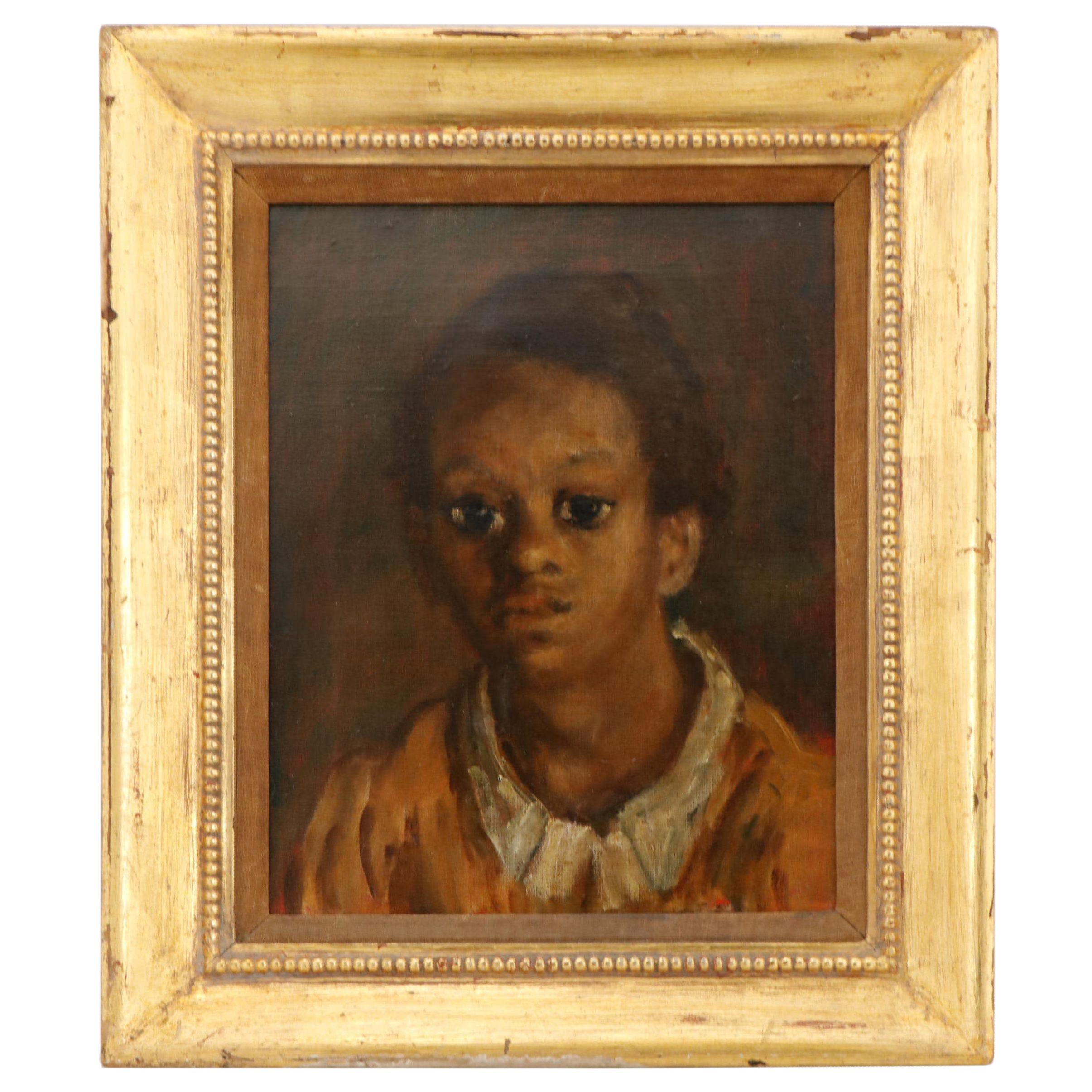 Henry Major Oil Portrait Painting of a Girl, circa 1938 | EBTH