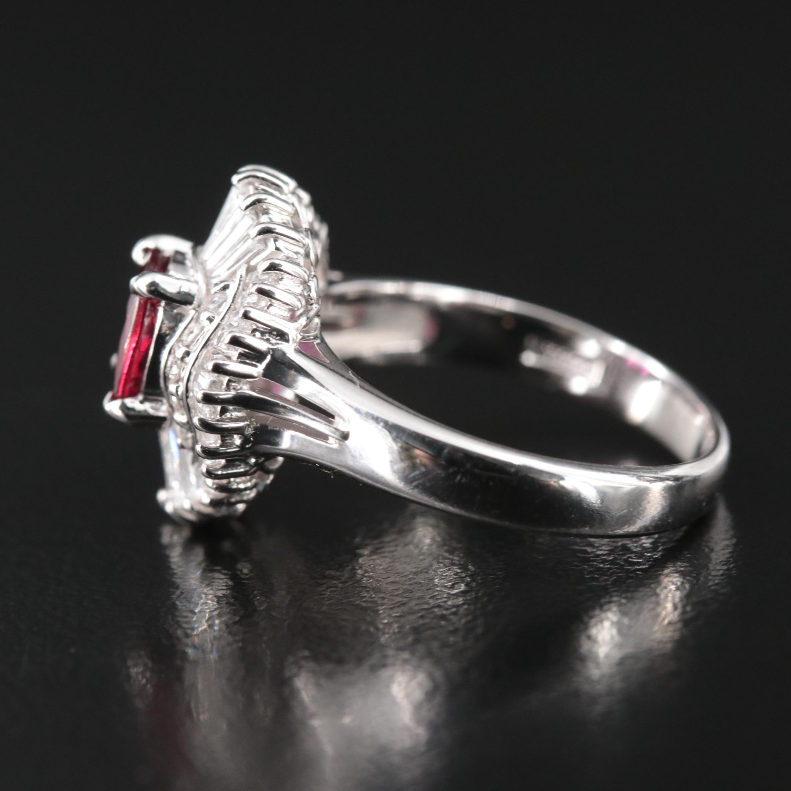 Platinum Thai Ruby and Diamond Ring with GIA Origin Report | EBTH