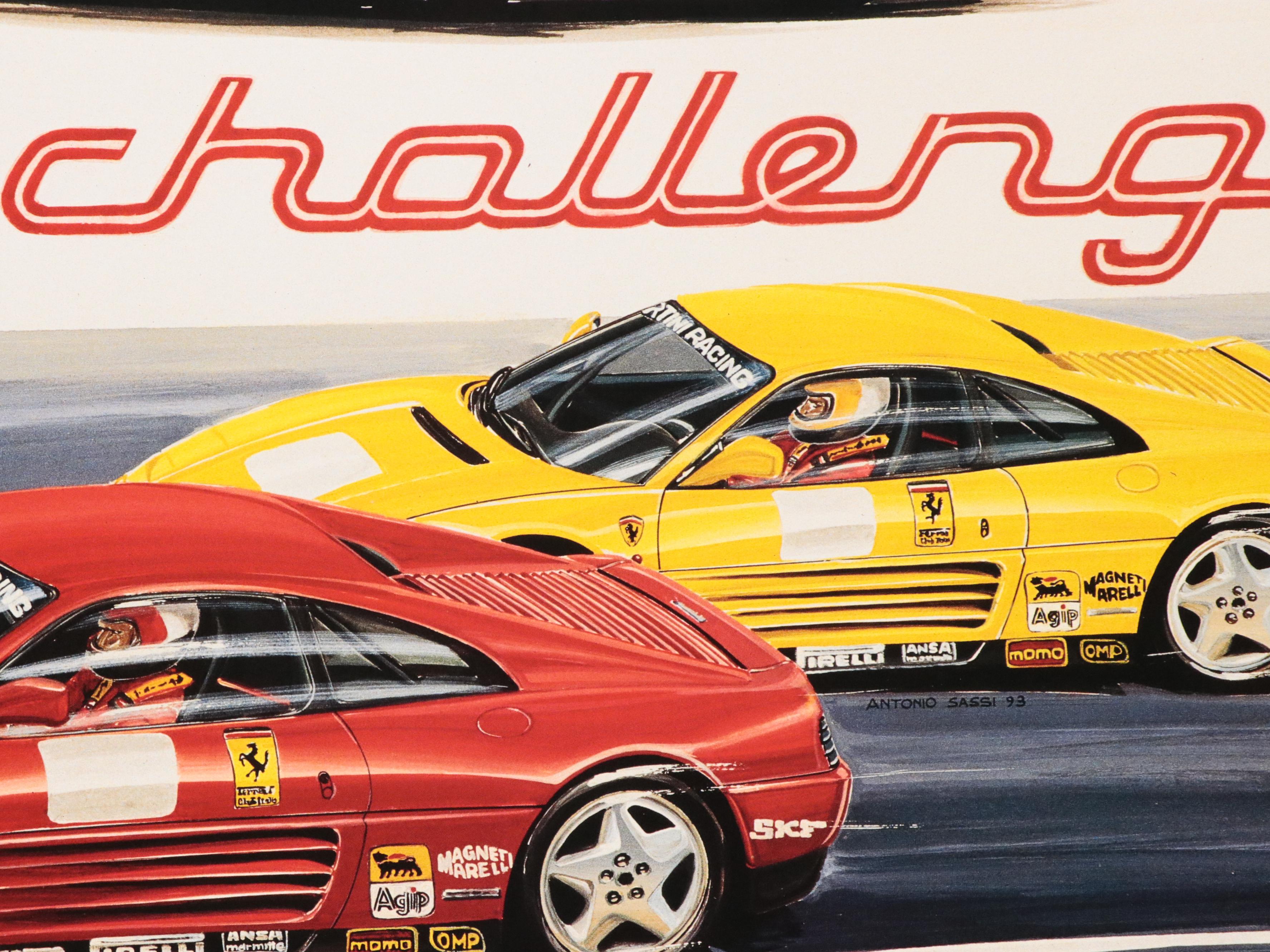 Ferrari 348 Challenge Race Poster, 1990s | EBTH