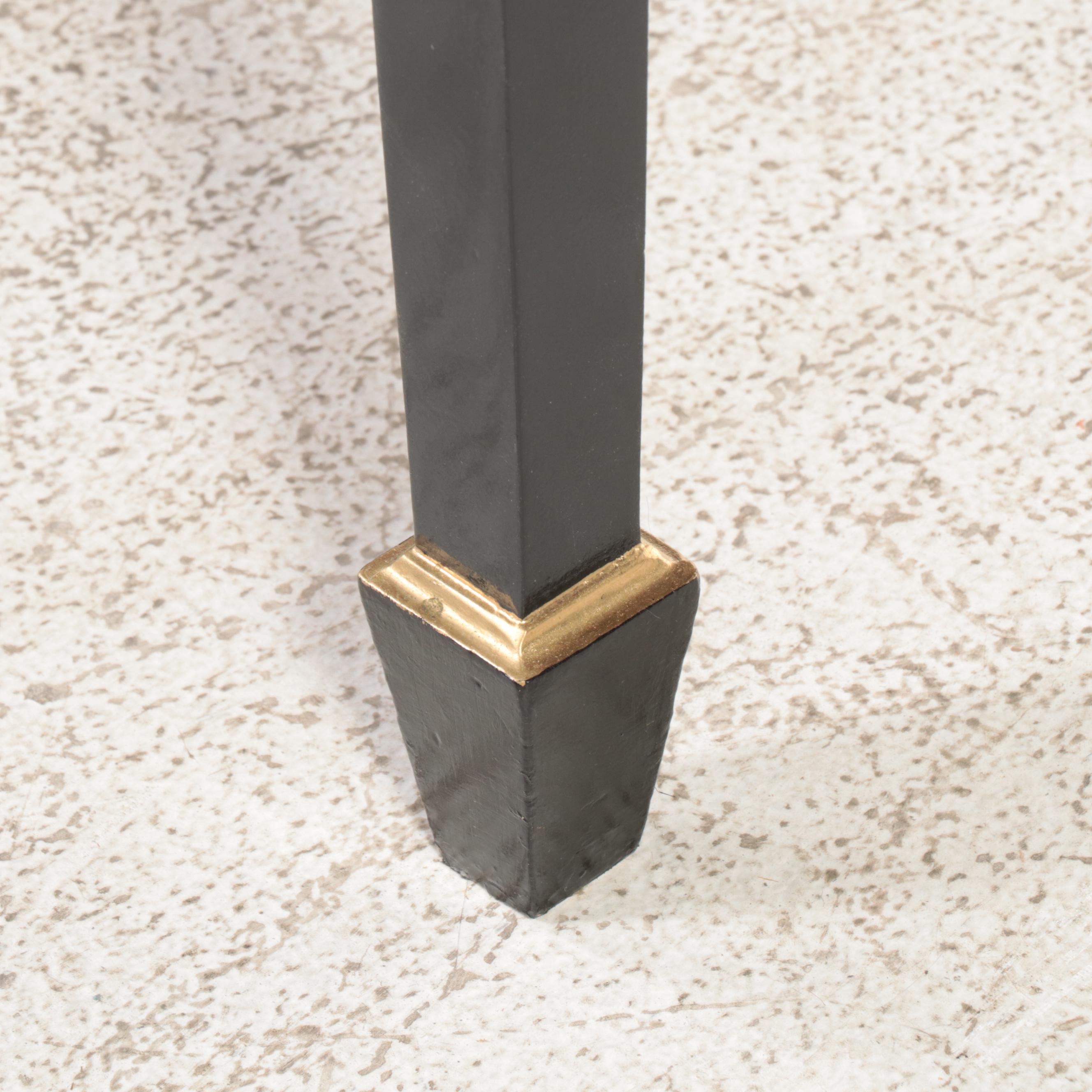 Hepplewhite Style Ebonized and Parcle Gilt Wooden Buffet | EBTH