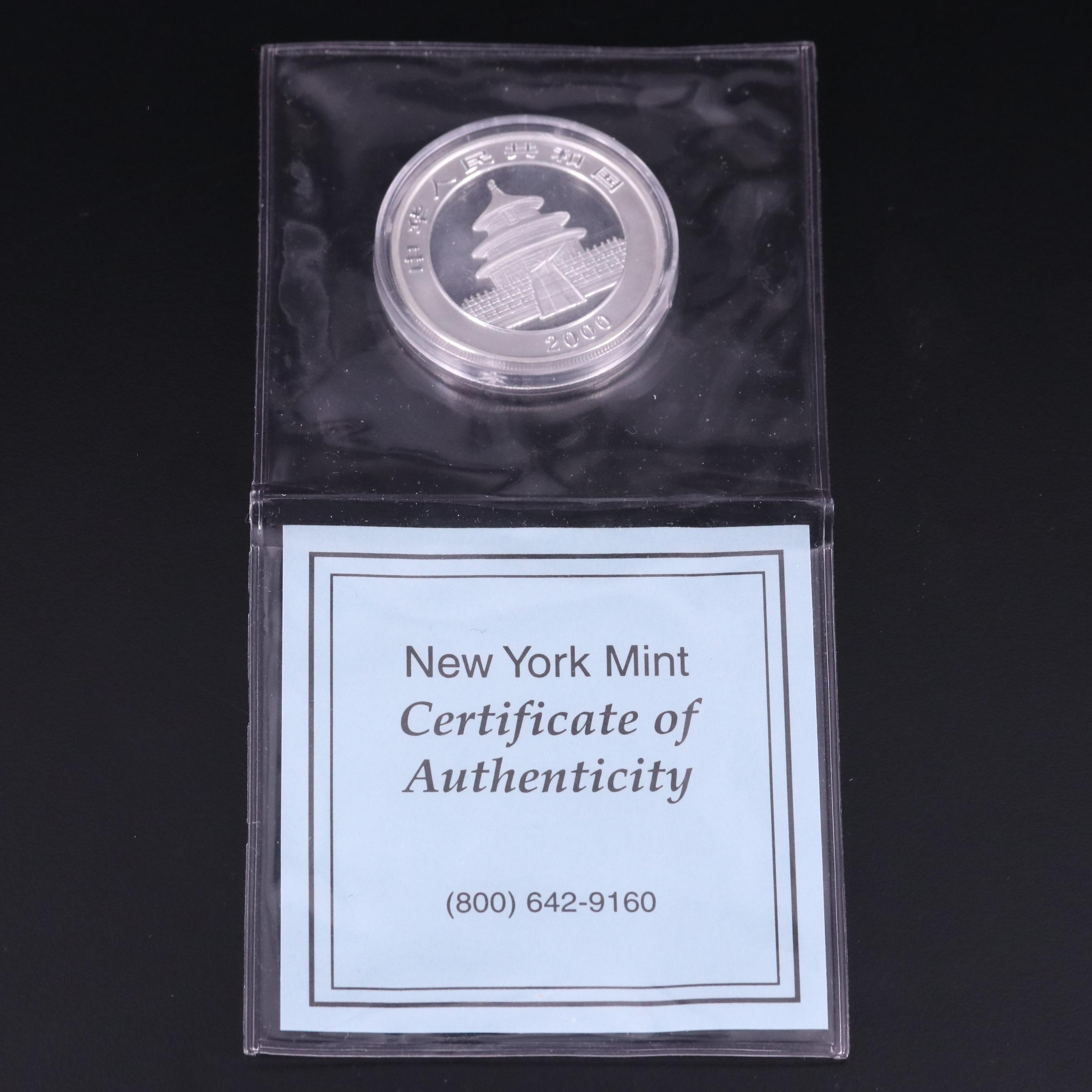 2000 Colorized Chinese Panda .999 Silver Proof Coin | EBTH