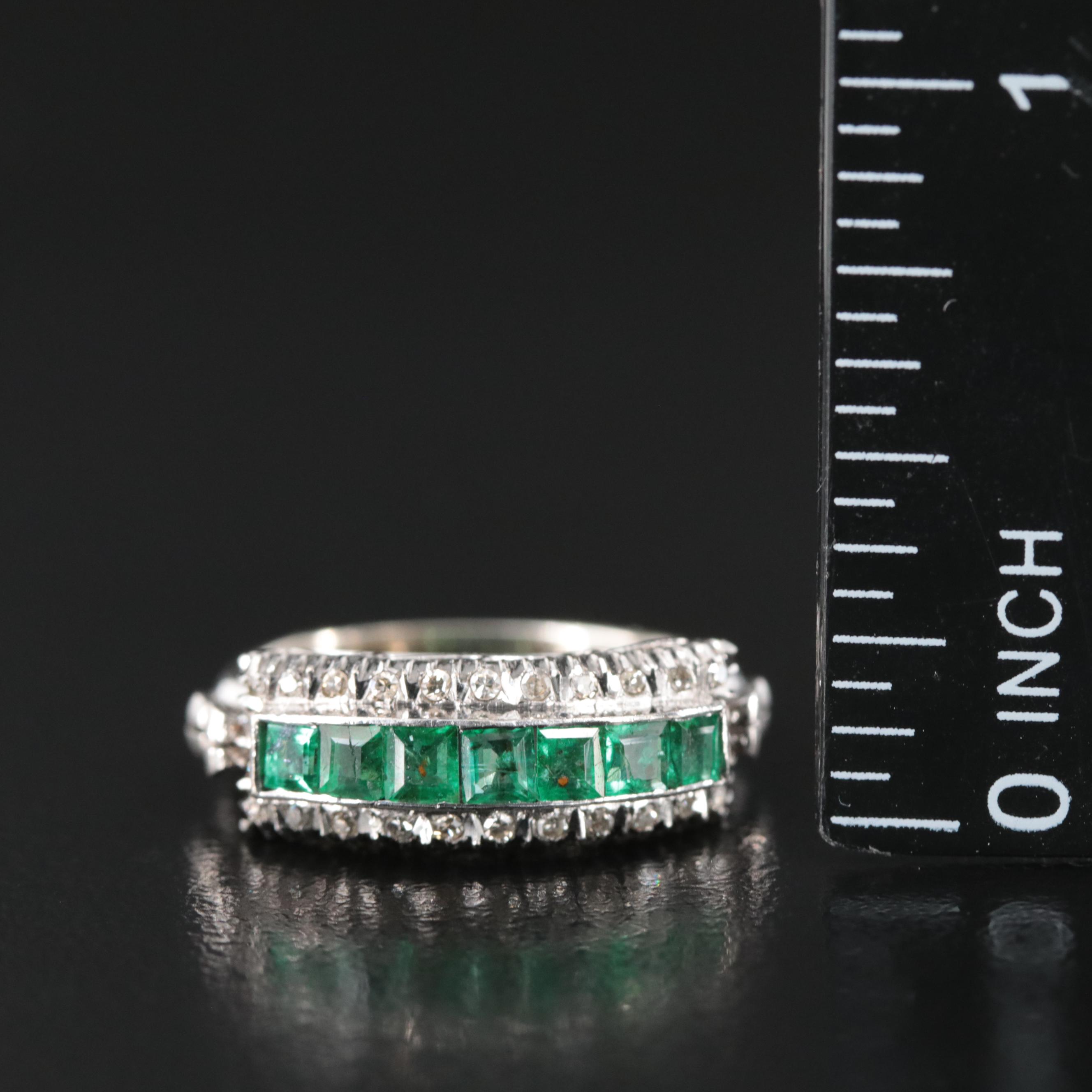 10K Emerald and Diamond Ring | EBTH