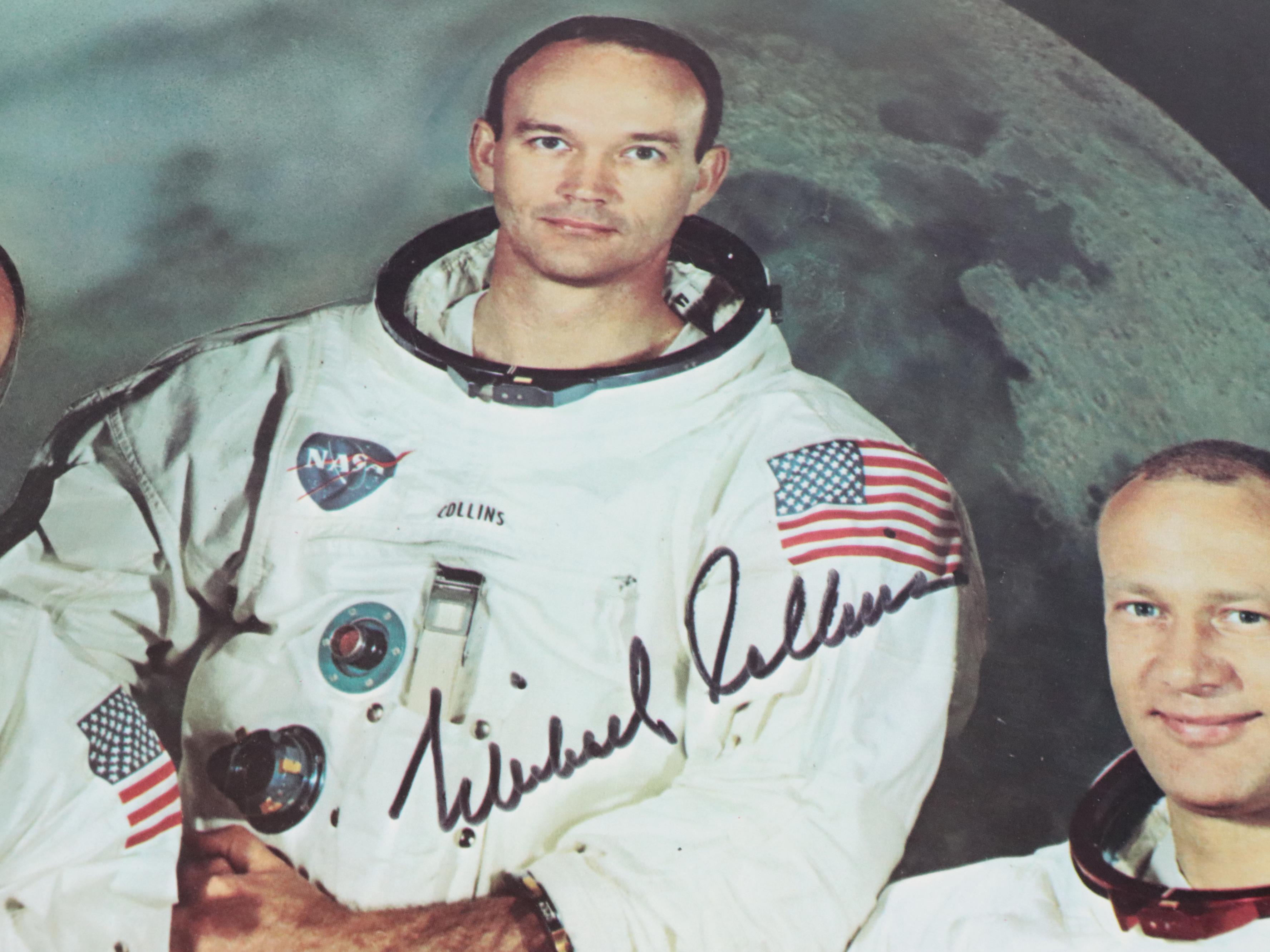 NASA Buzz Aldrin, Neal Armstrong & Michael Collins Facsimile Signed ...