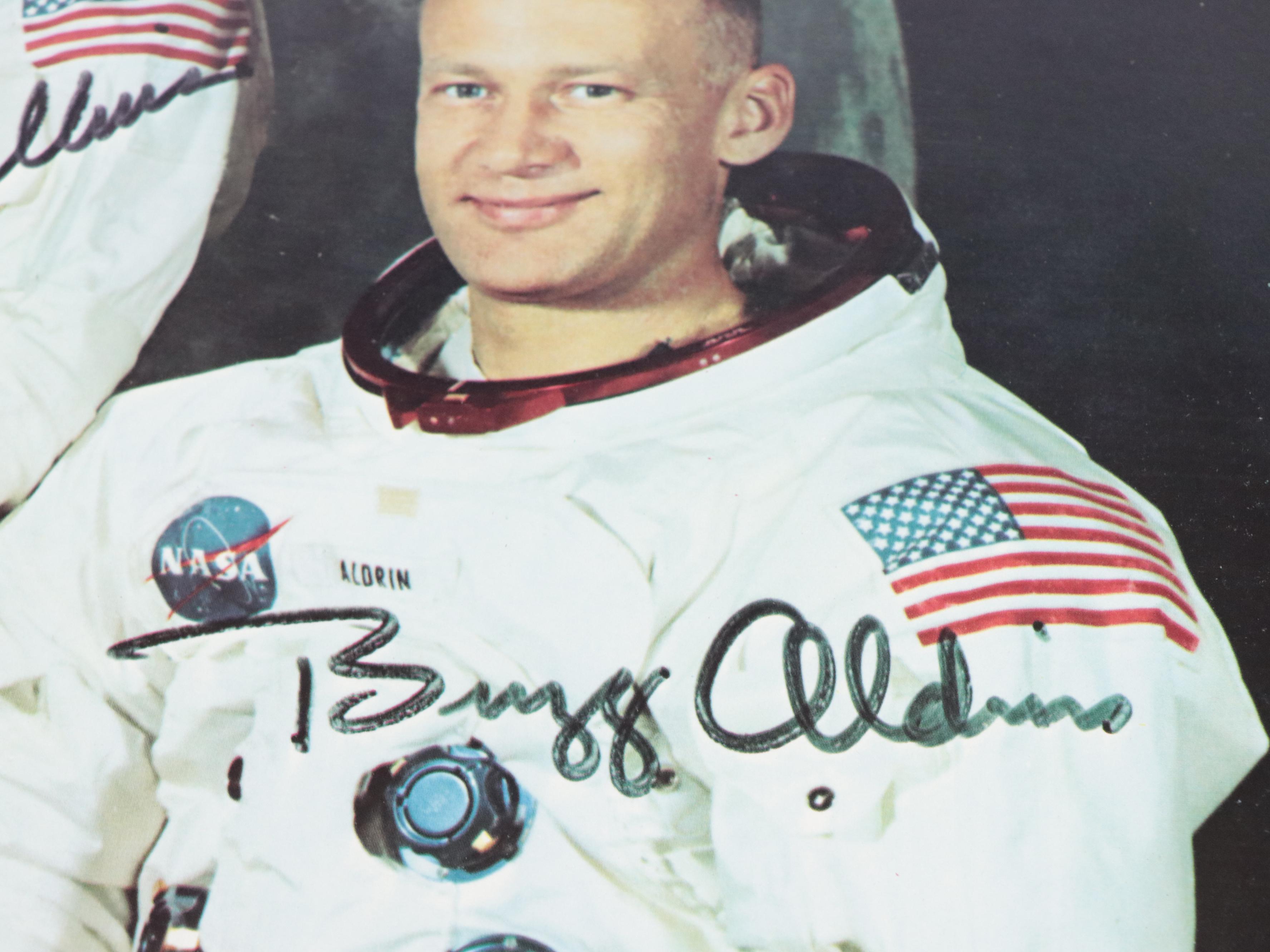 NASA Buzz Aldrin, Neal Armstrong & Michael Collins Facsimile Signed ...