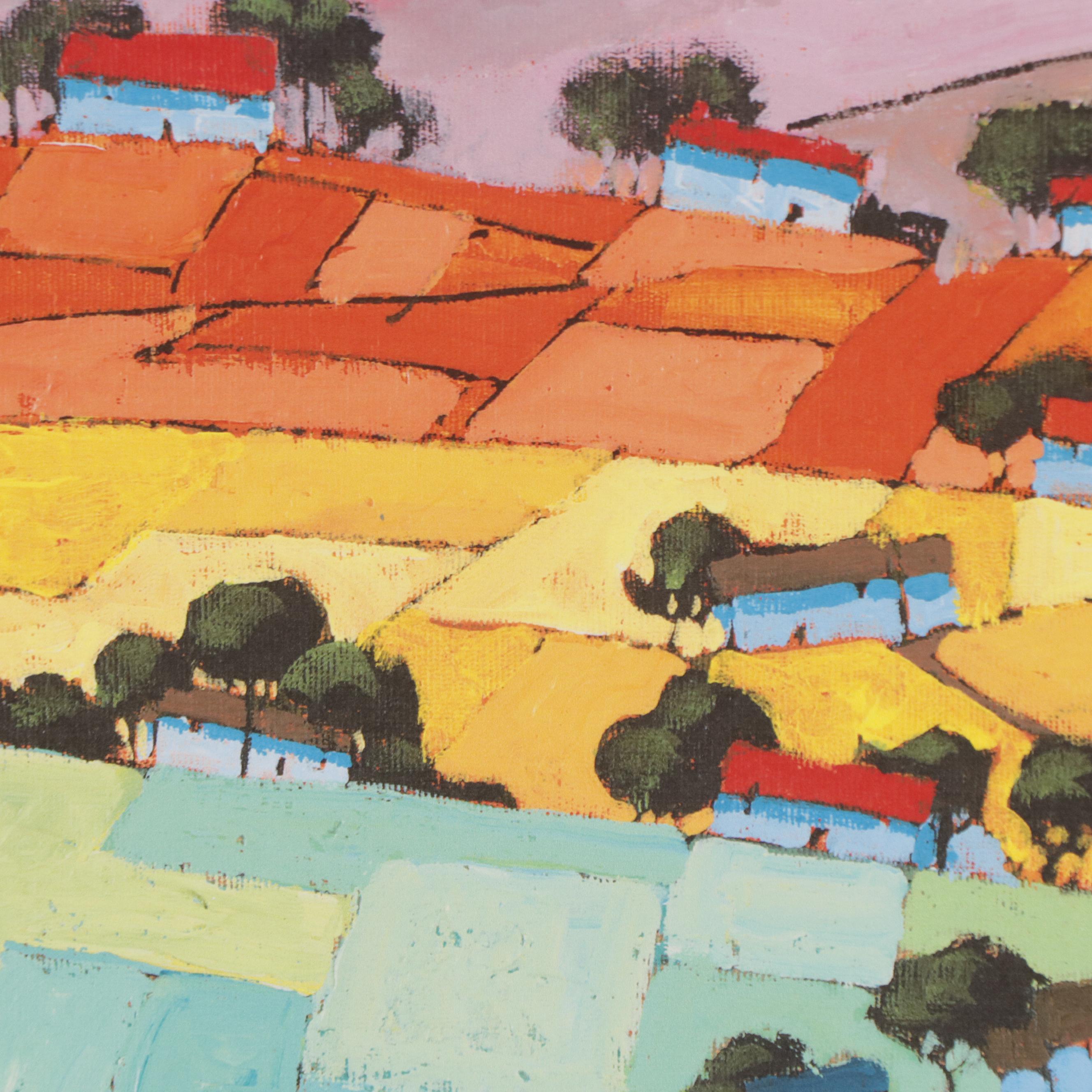 Toni Goffe Limited Edition Giclée "Hill Town Evening" | EBTH