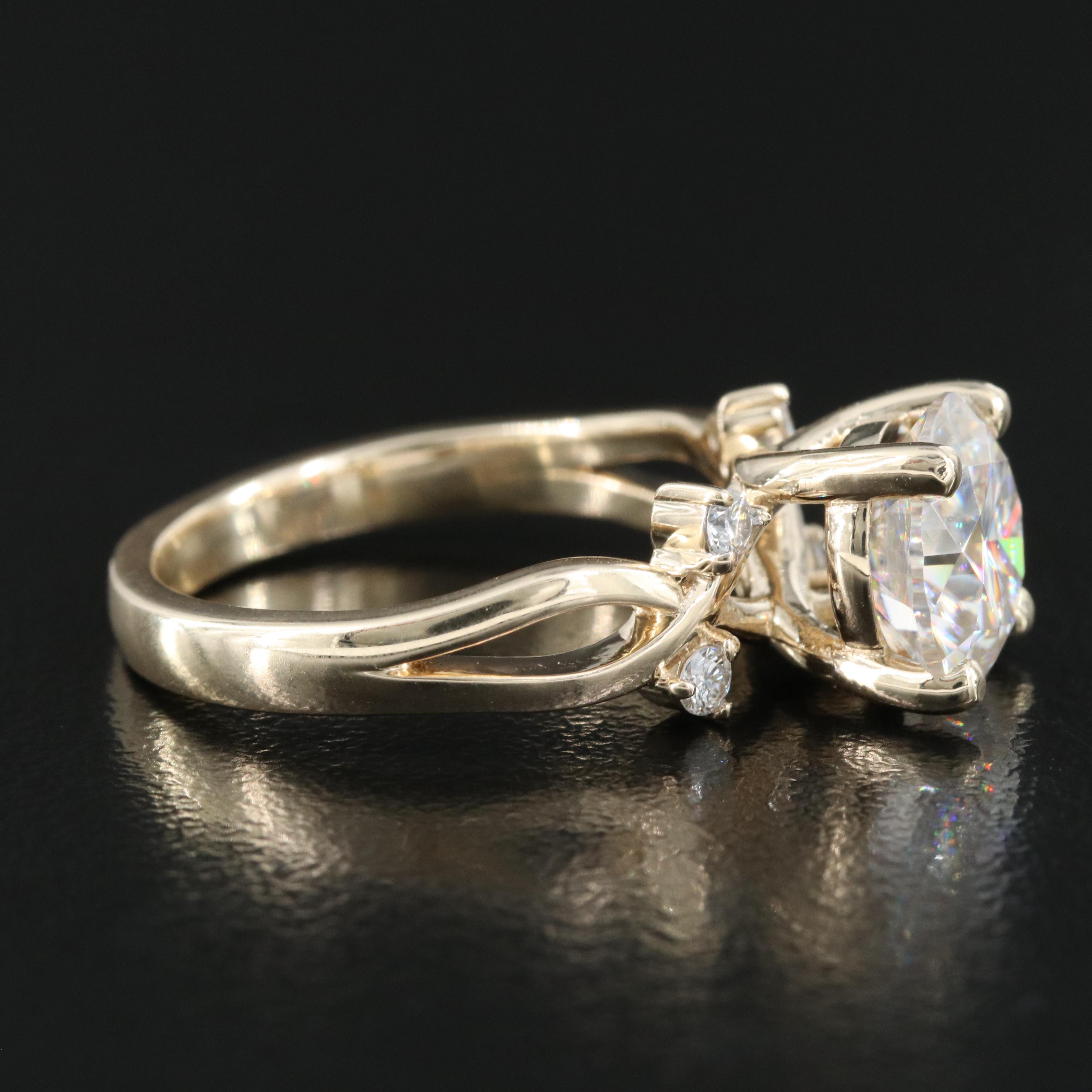 10K Moissanite and Lab Grown Diamond Ring | EBTH