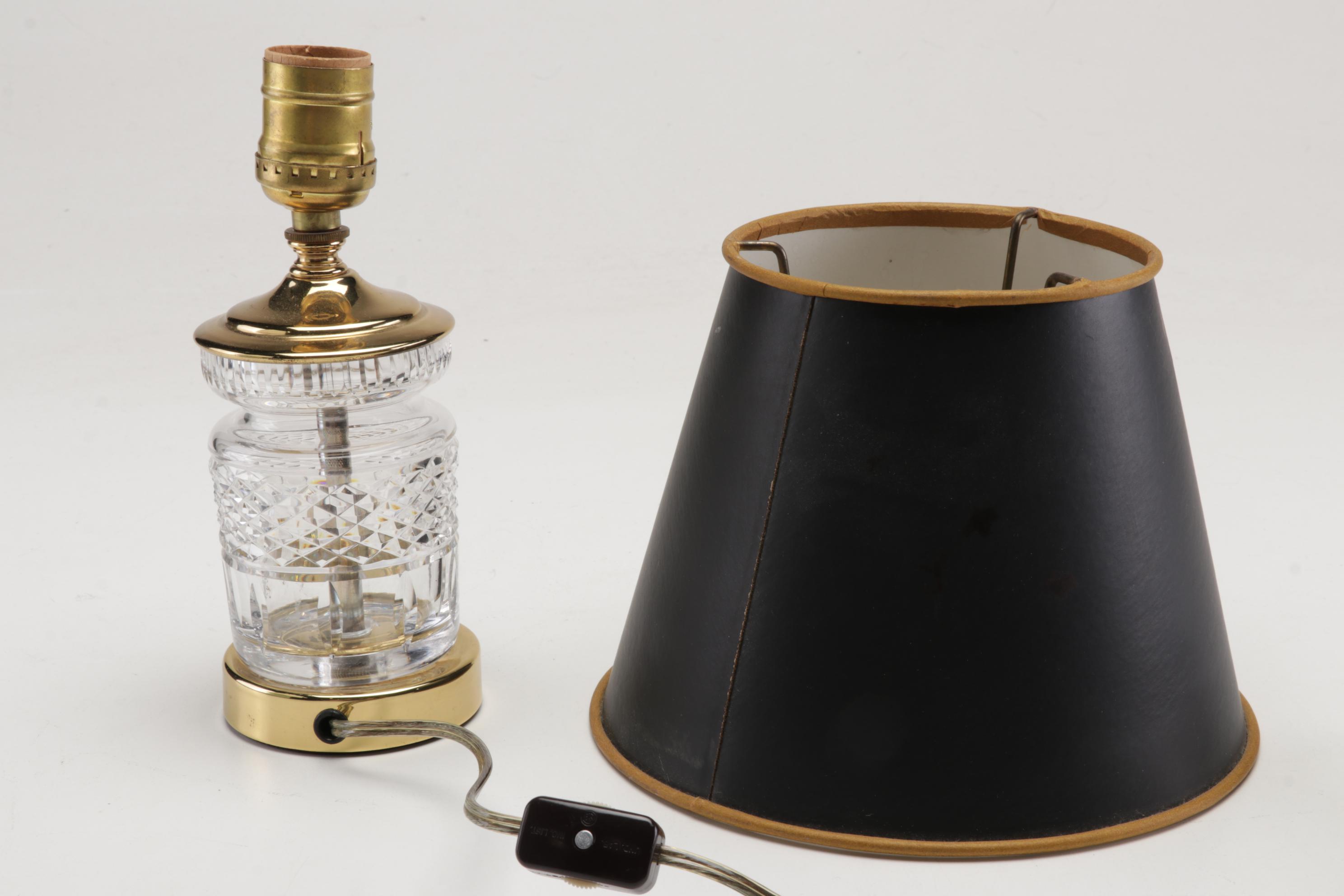 Waterford Crystal and Ralph Lauren Celadon Glaze Table Lamps | EBTH