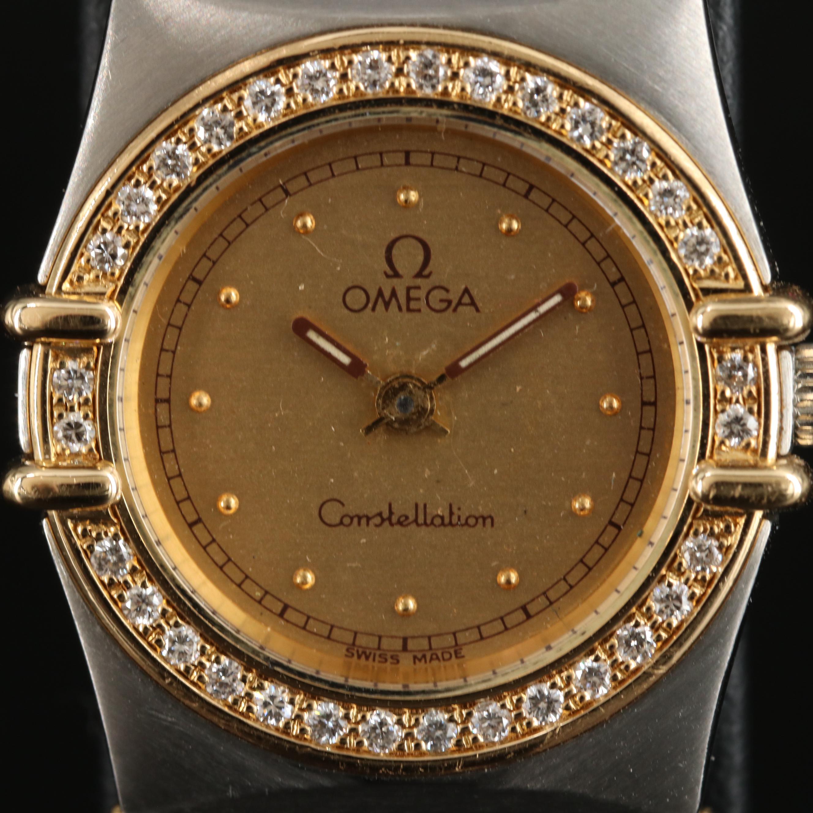 18K and Diamond Omega Constellation Wristwatch | Everything But The House
