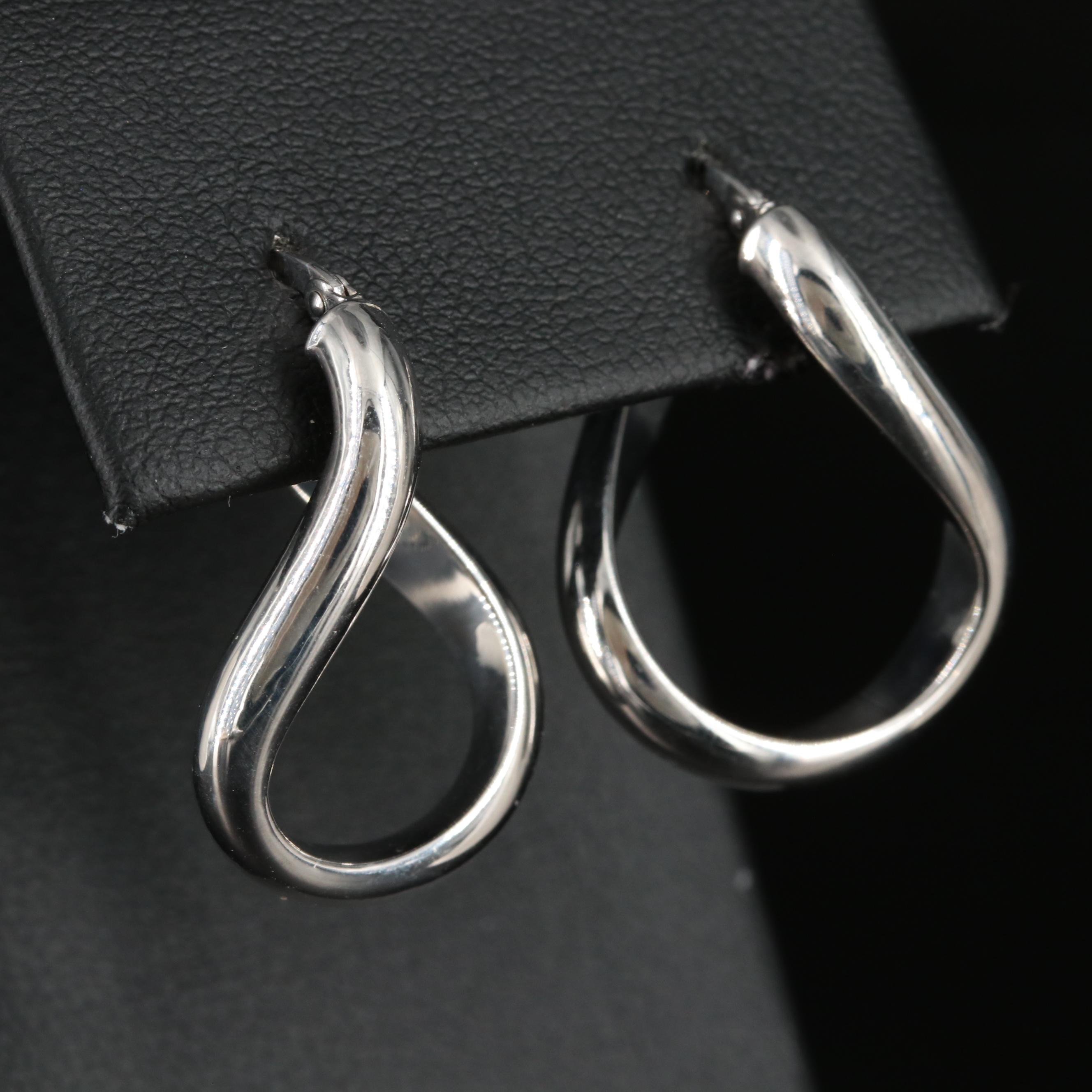14K Contour Hoop Earrings | EBTH