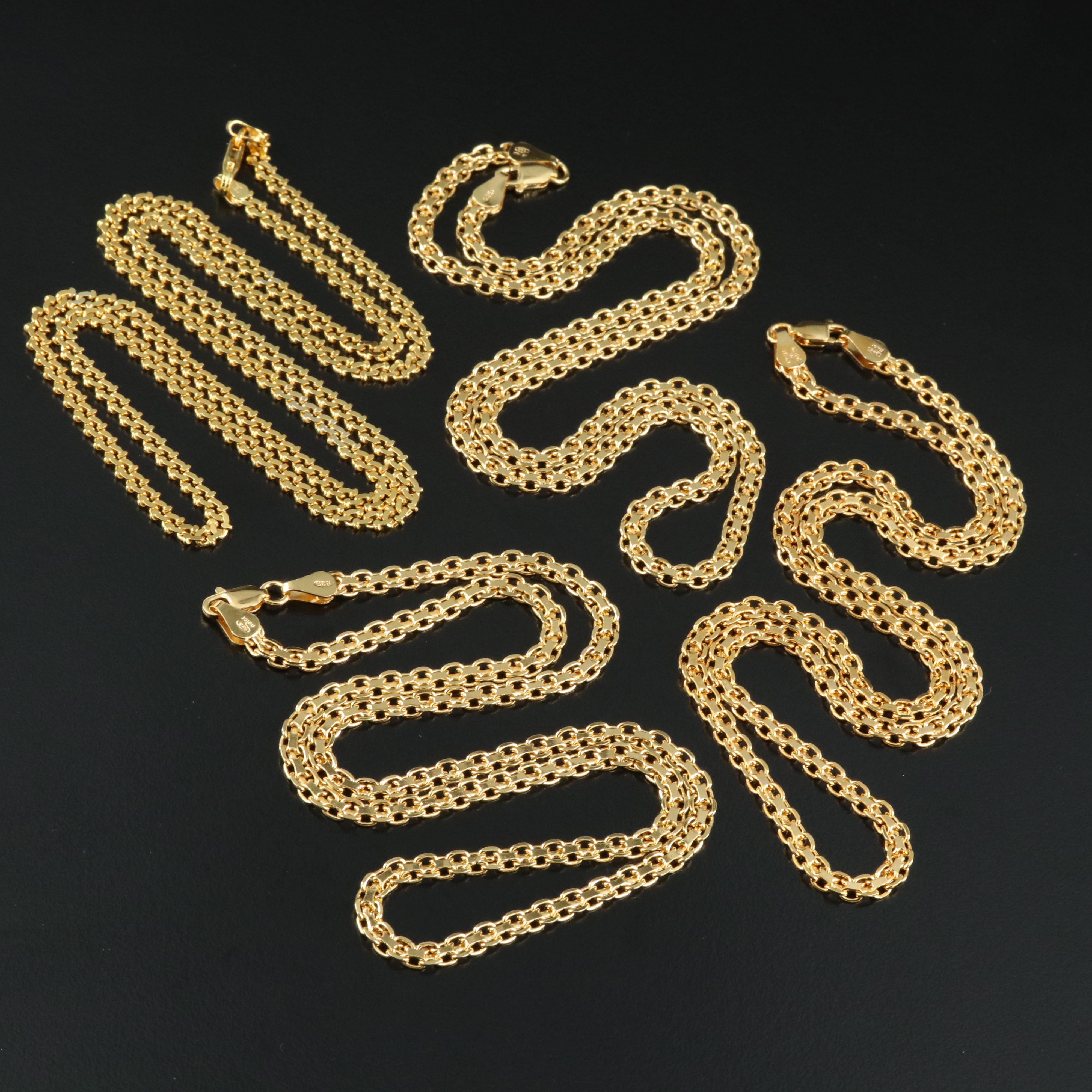 Sterling Bismark and Fancy Link Necklaces | EBTH
