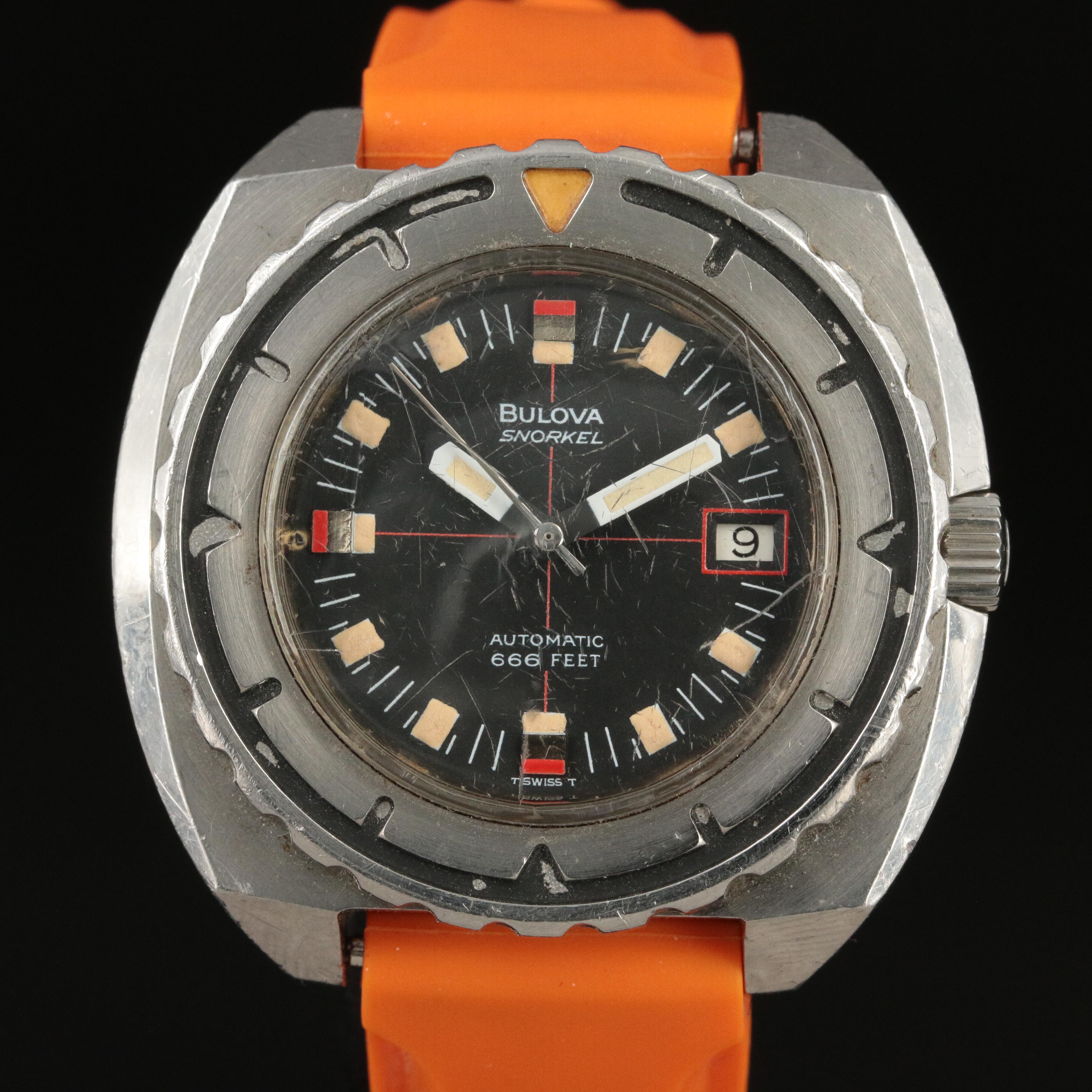 Vintage Bulova "Devil Diver" Oceanographer Snorkel Wristwatch | EBTH