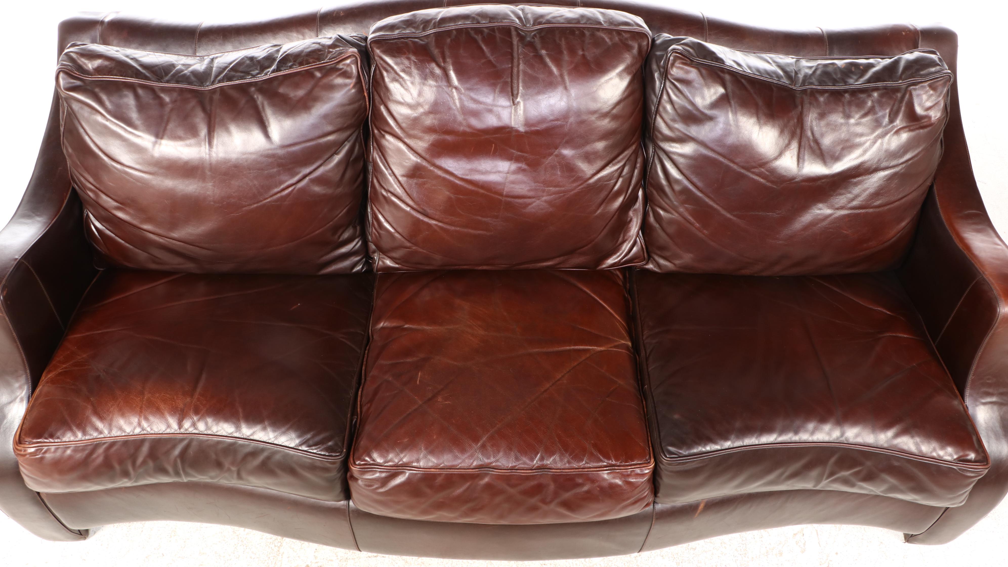 Thomasville Leather Three-Seat Sofa | EBTH
