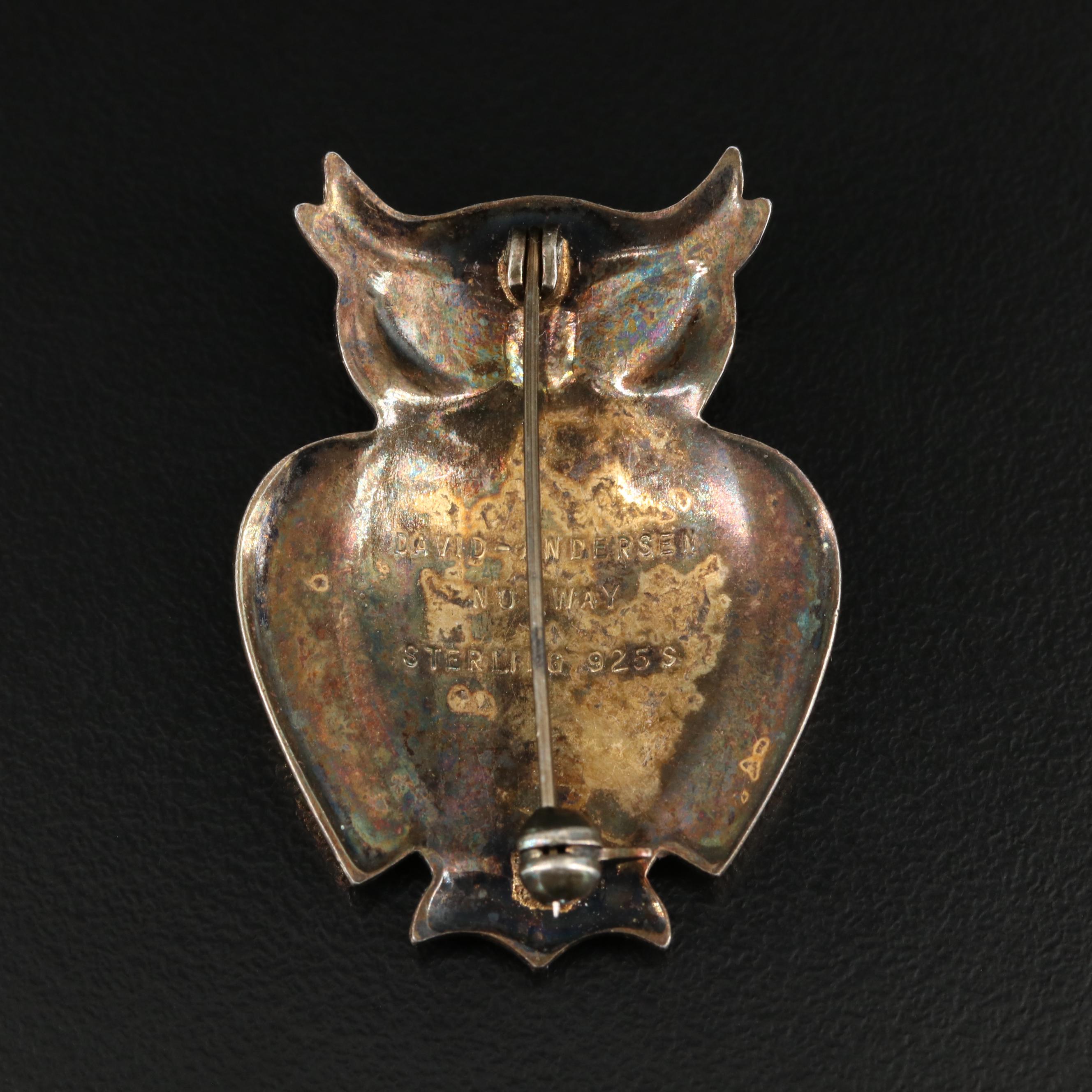 David Andersen Enamel Owl Pin | EBTH