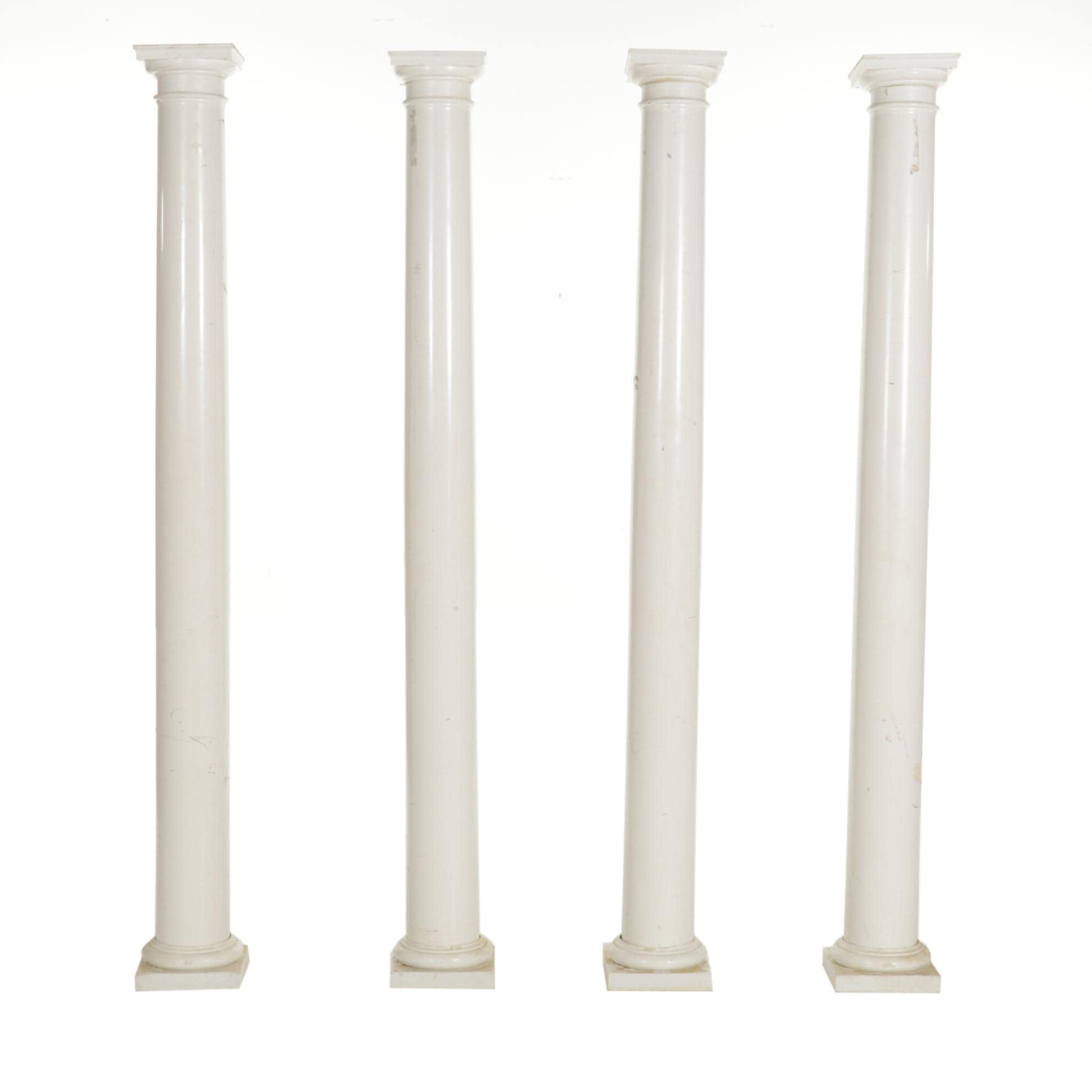 Four Neoclassical Style White Cast Composite Columns | EBTH