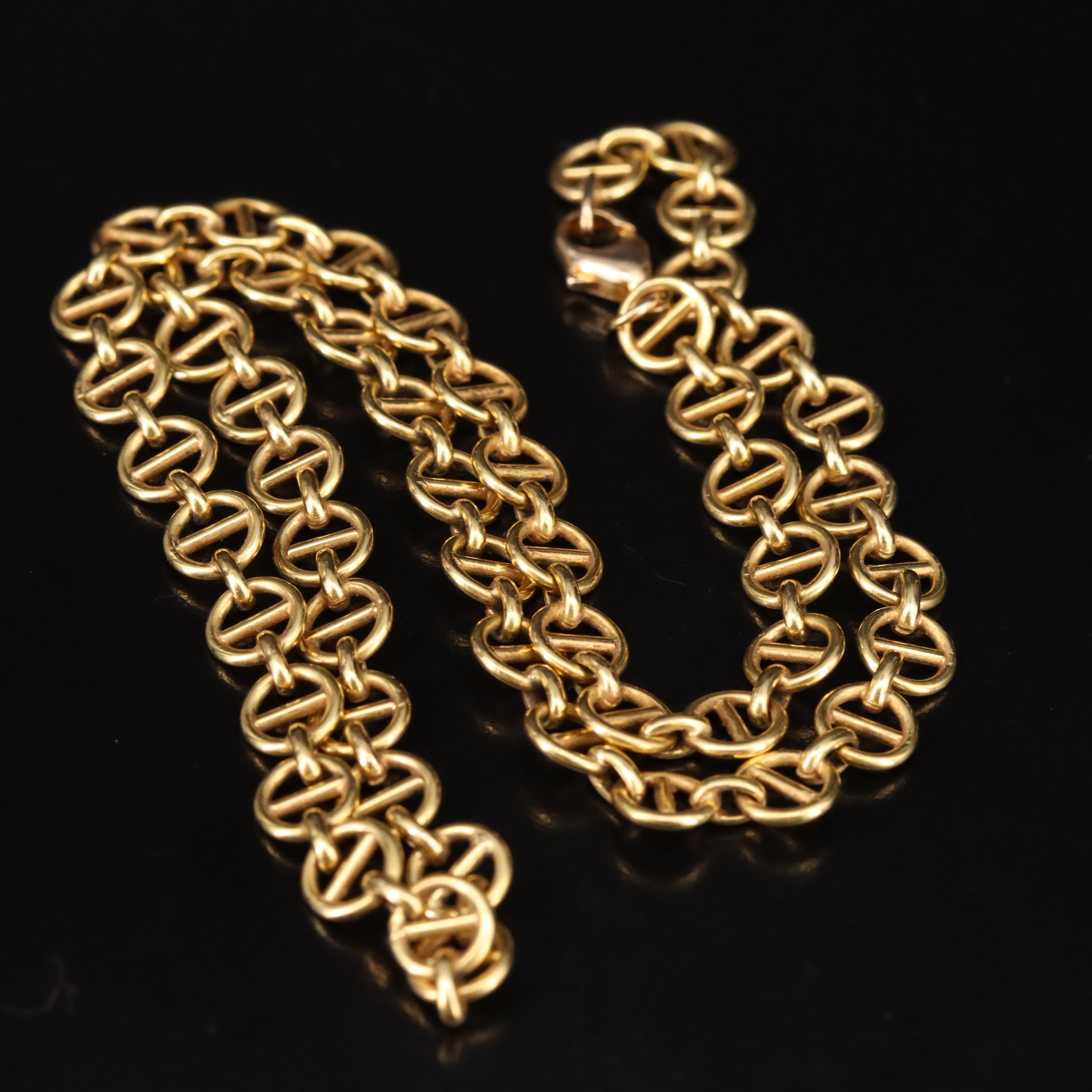 18K Fancy Mariner Chain Necklace | EBTH