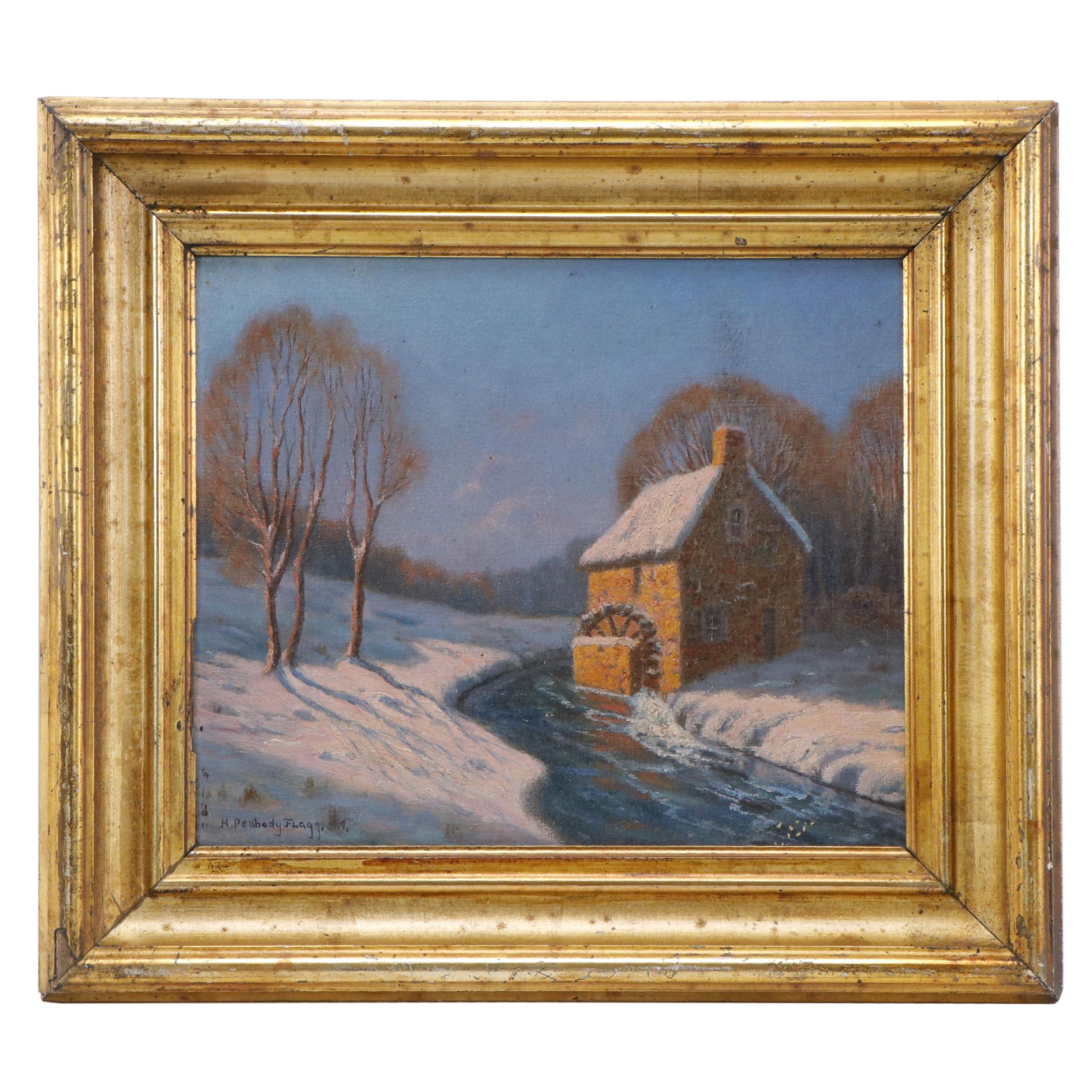 Hiram Peabody Flagg Oil Painting "Last Day of Light," 1919 | Everything ...