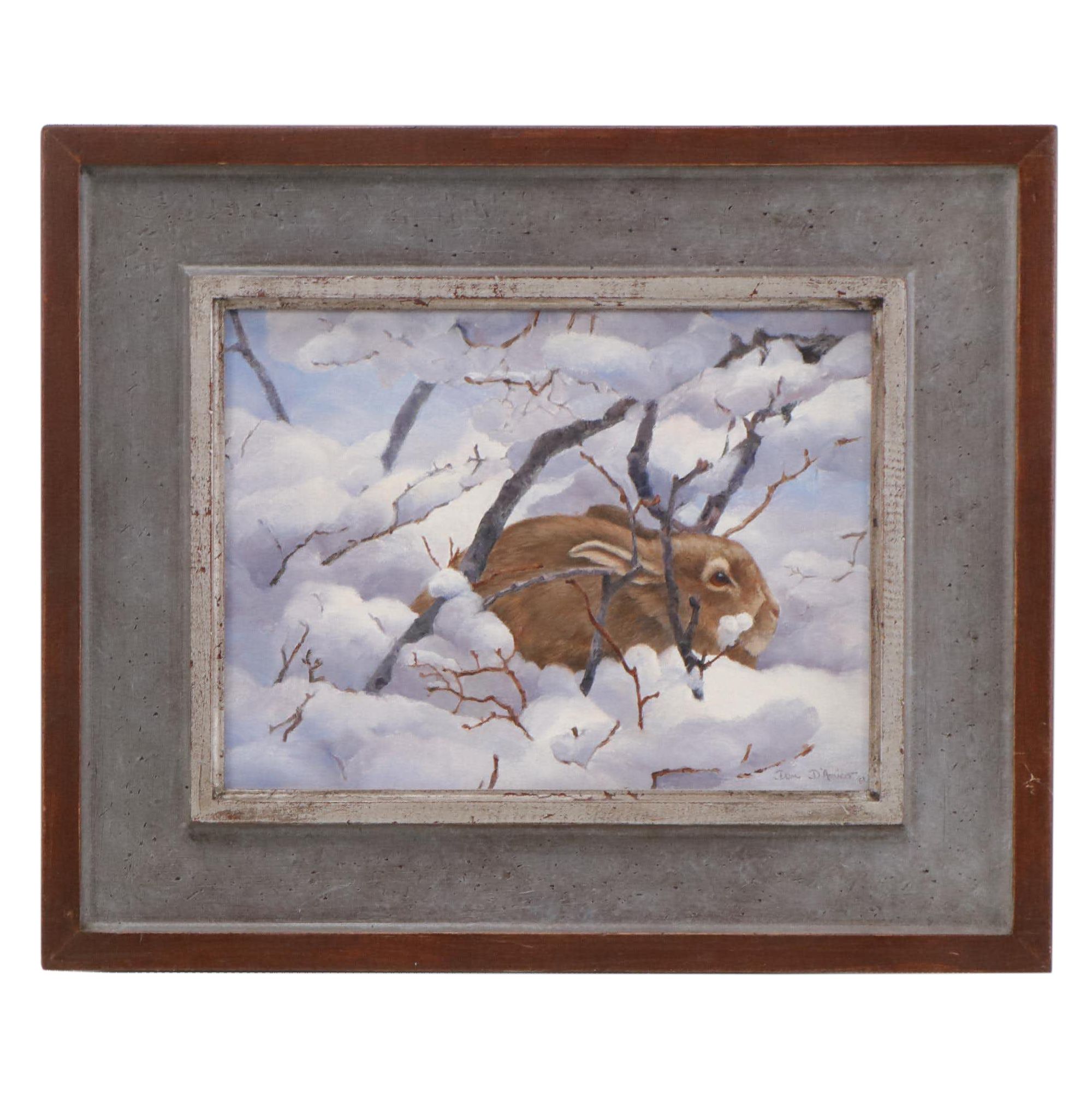 Dan D'Amico Oil Painting "Sheltering in the Snow," 2004 | EBTH