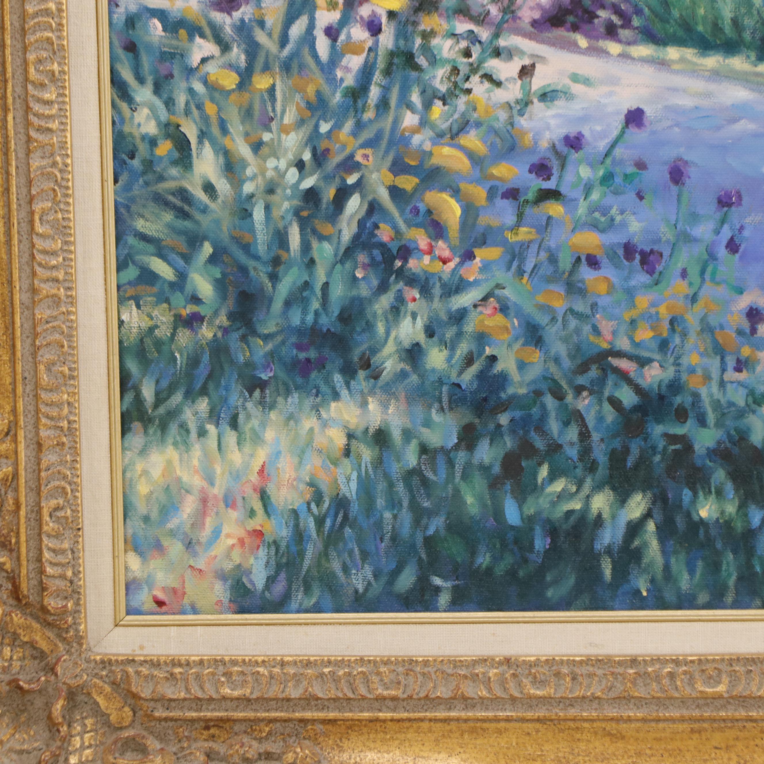 M. Katherine Hurley Spring Park Landscape Oil Painting, 1992 | EBTH