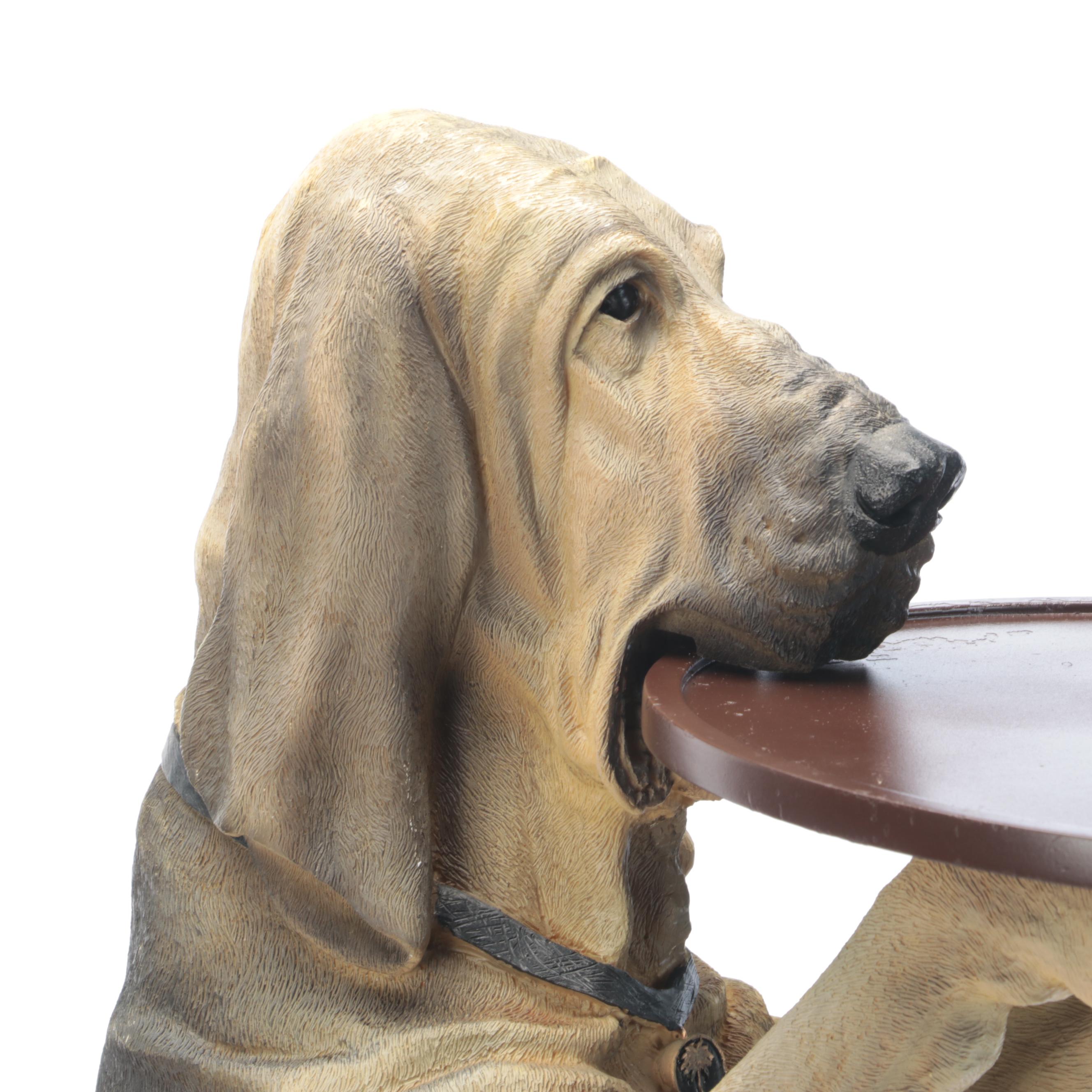 The Bombay Company "Sir Hawthorne" Composite Hound Dog Butler Table ...