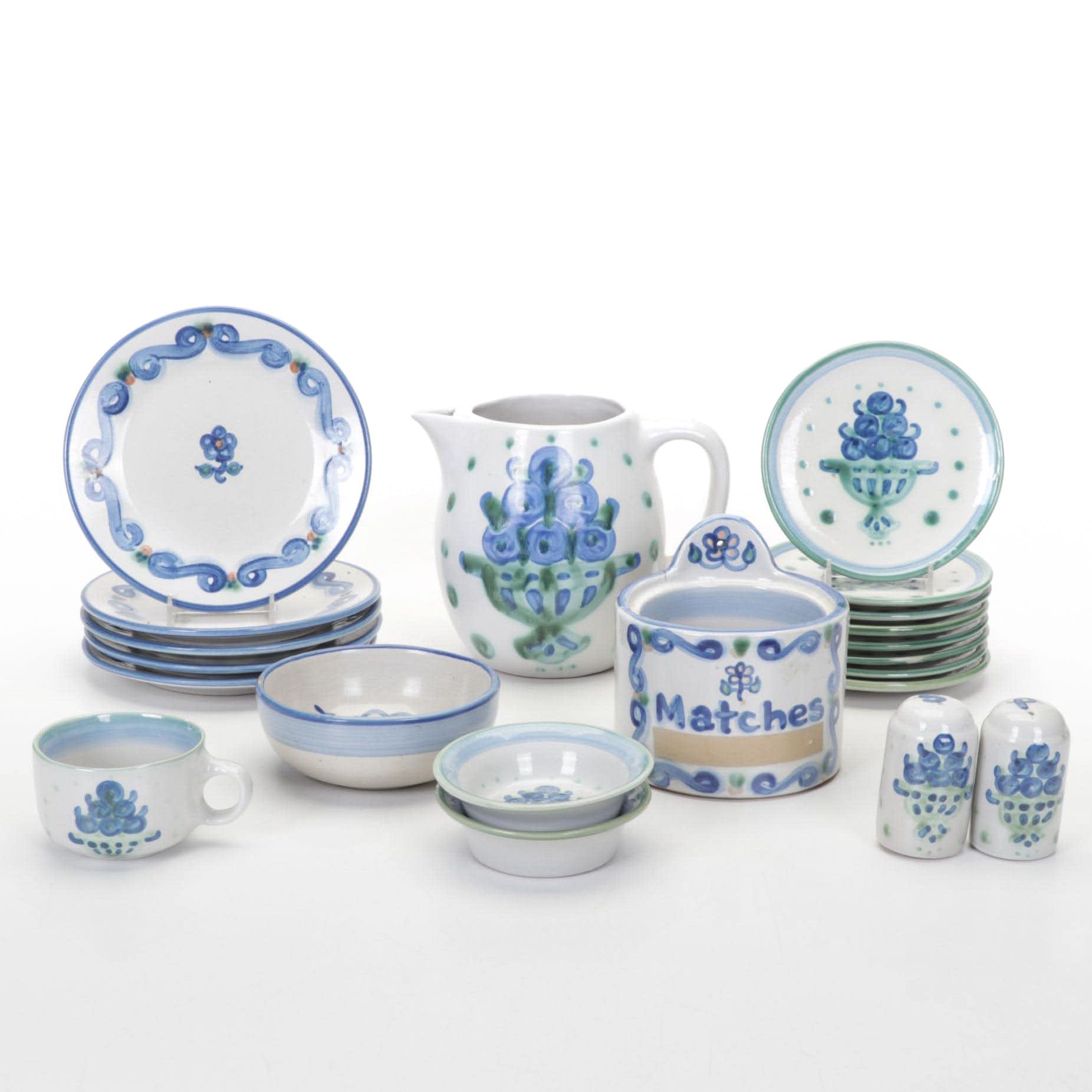 M. A. Hadley, Louisville Stoneware, Tableware With Milk Pitcher and ...