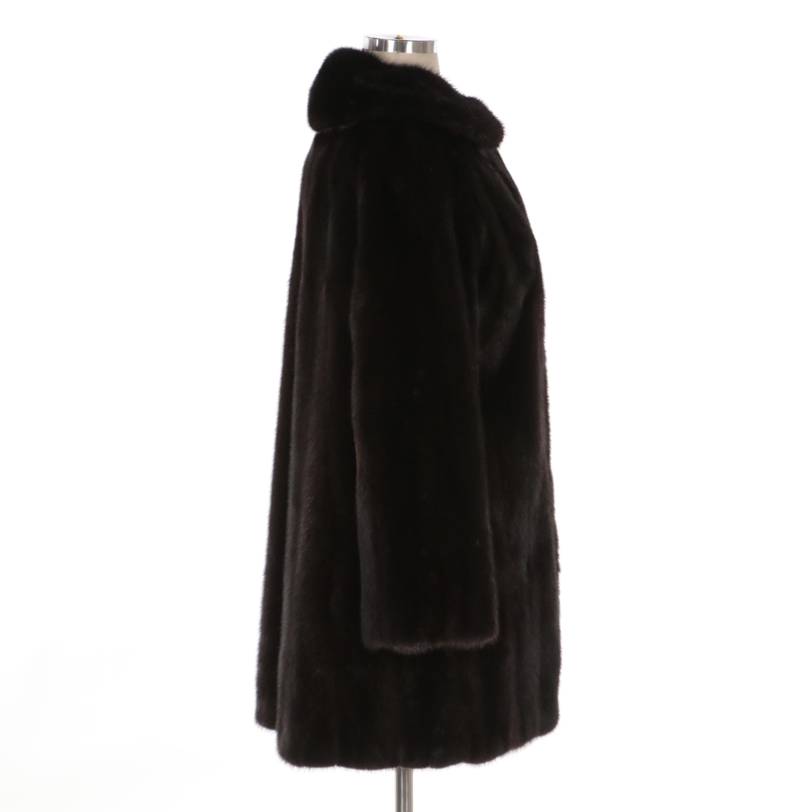 Gidding Jenny Notch Collar Lapel Mink Fur Coat | EBTH