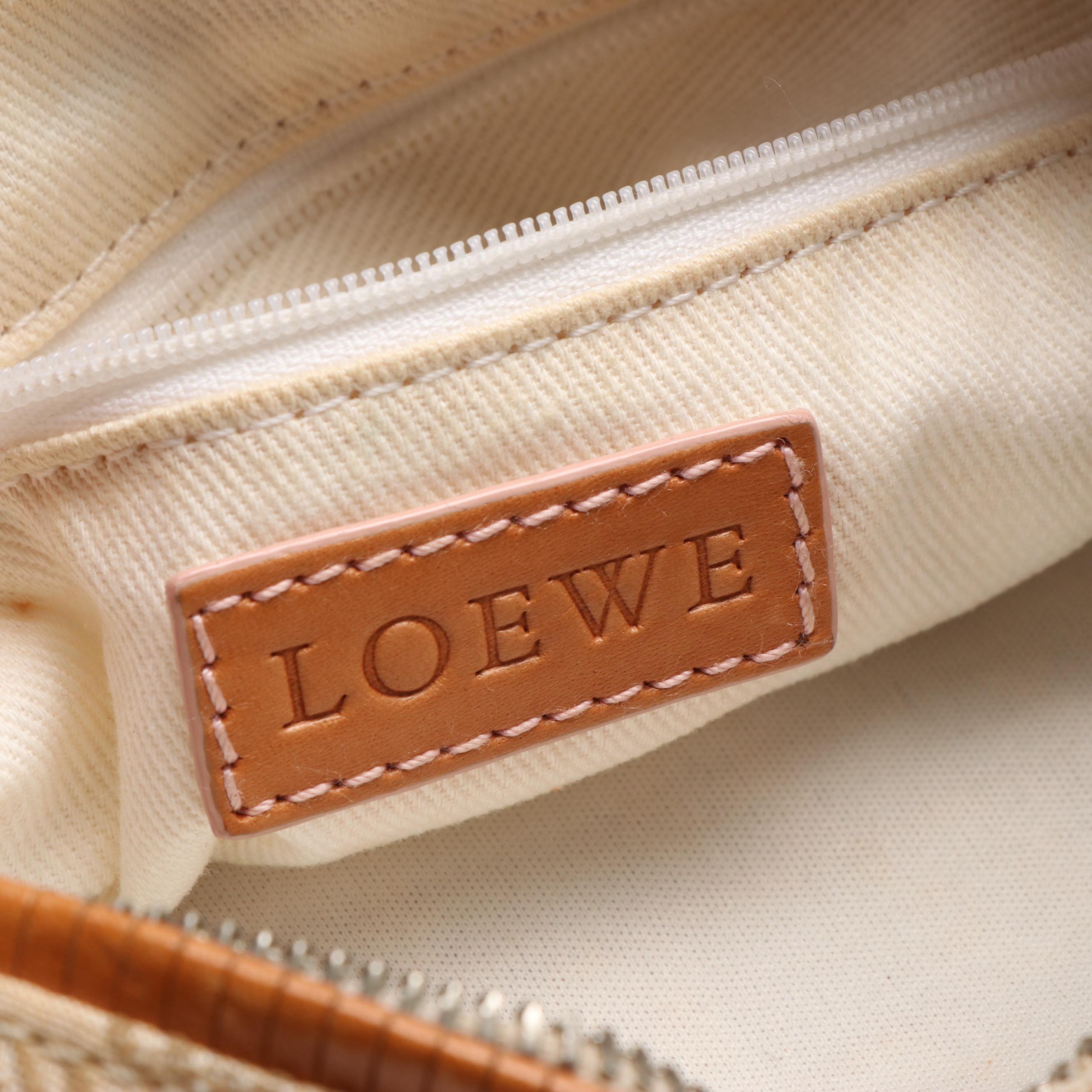Loewe Crossbody Bag in Brown and Beige Monogram Canvas with Leather ...