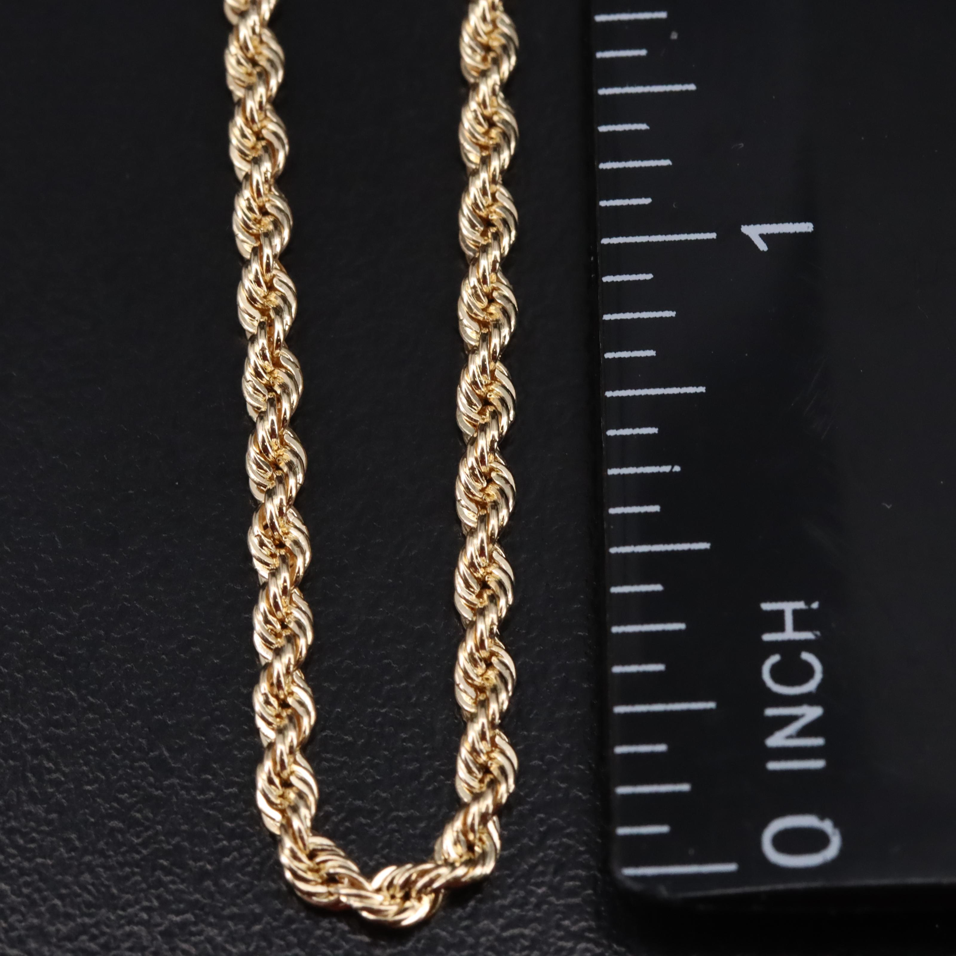 14K Rope Chain Necklace | EBTH