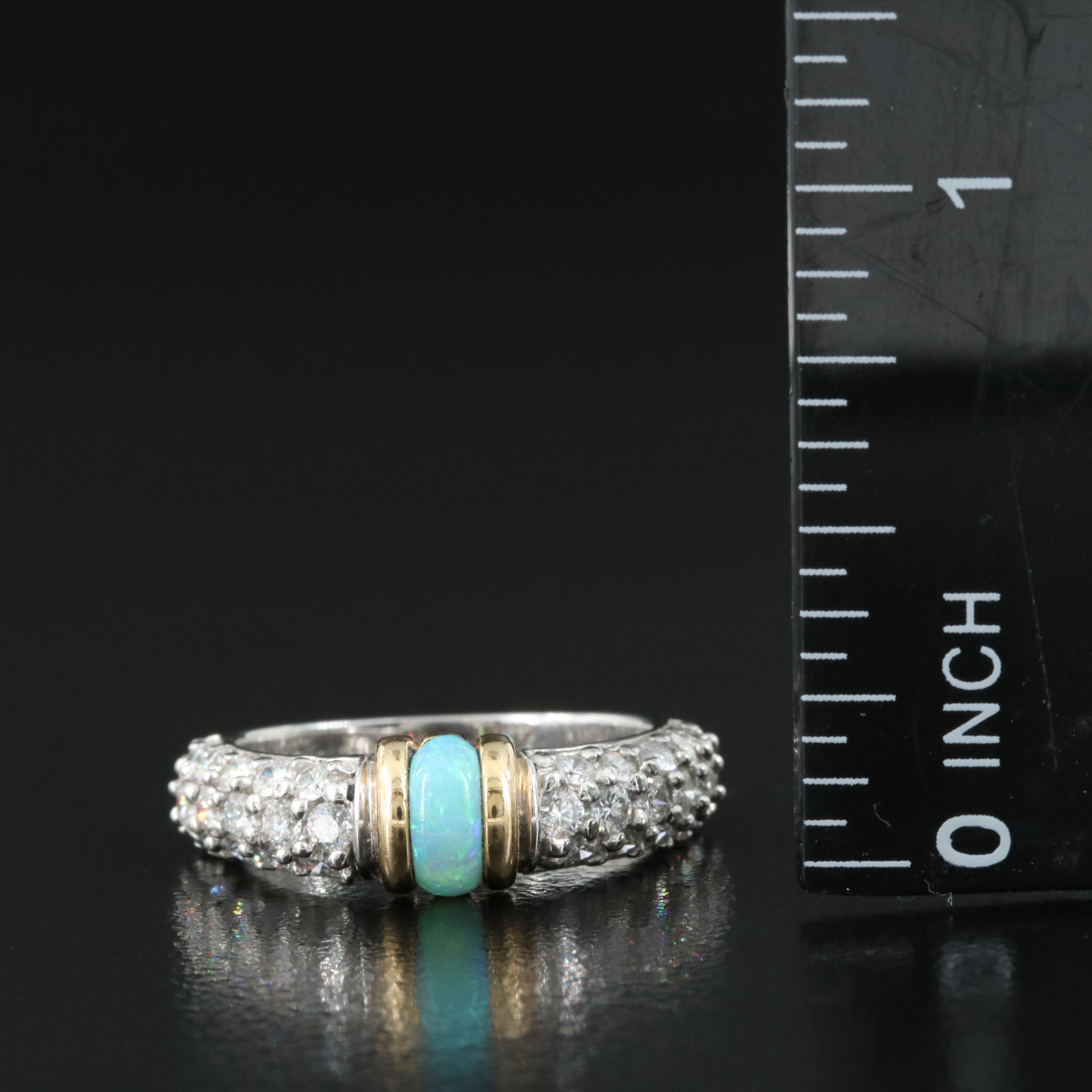 Kabana 14K Opal and Diamond Ring | EBTH