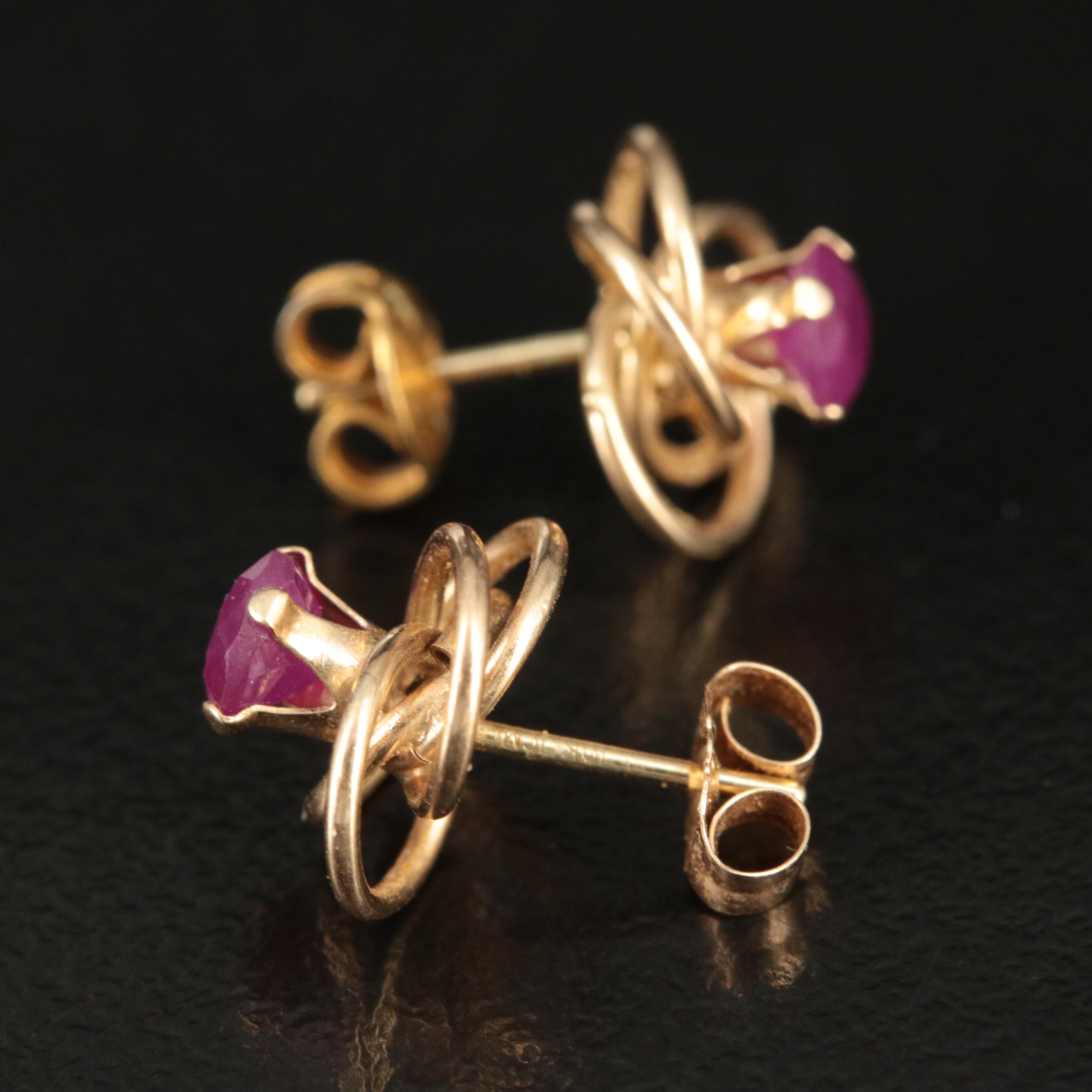 10K Ruby Earrings | EBTH